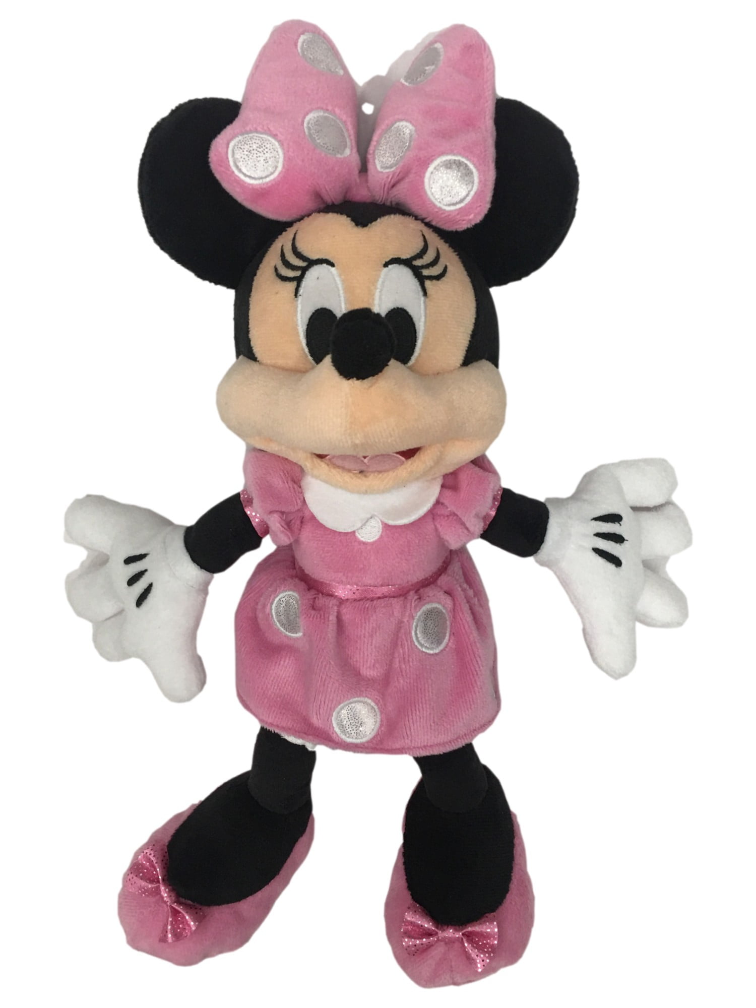 Disney Minnie Mouse 14 inch Plush Stuffed Animal Pal, Pink Polka Dot ...