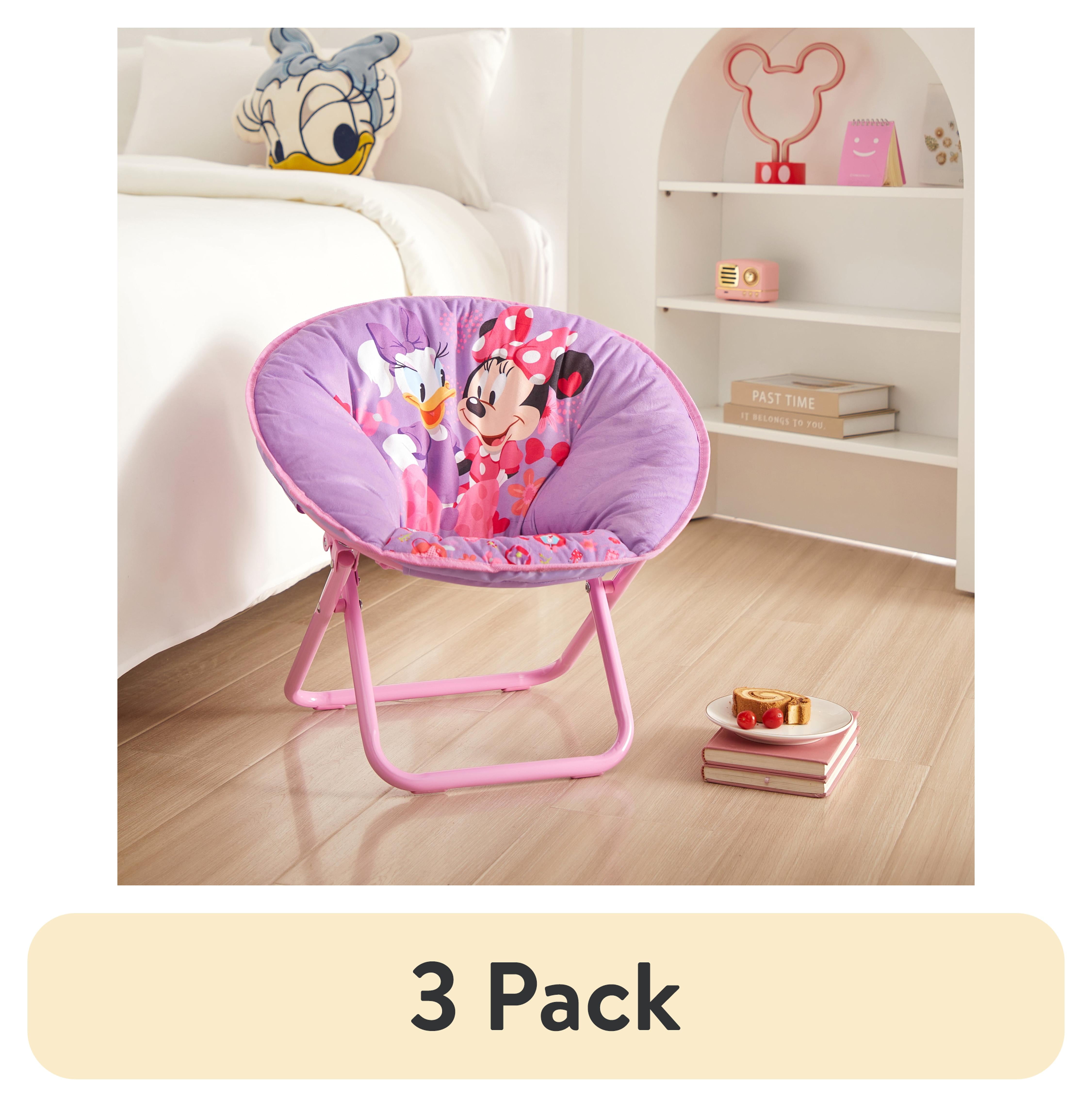 (3 pack) Disney Minnie Mouse 19" Toddler Mini Saucer Chair, Pink ...