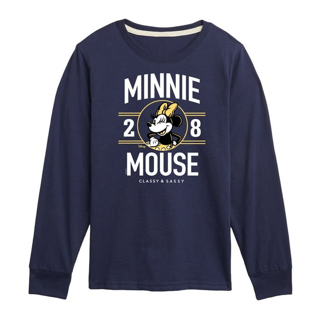 Disney - Minnie Mouse - 1928 Classy & Sassy - Youth Long Sleeve Graphic ...
