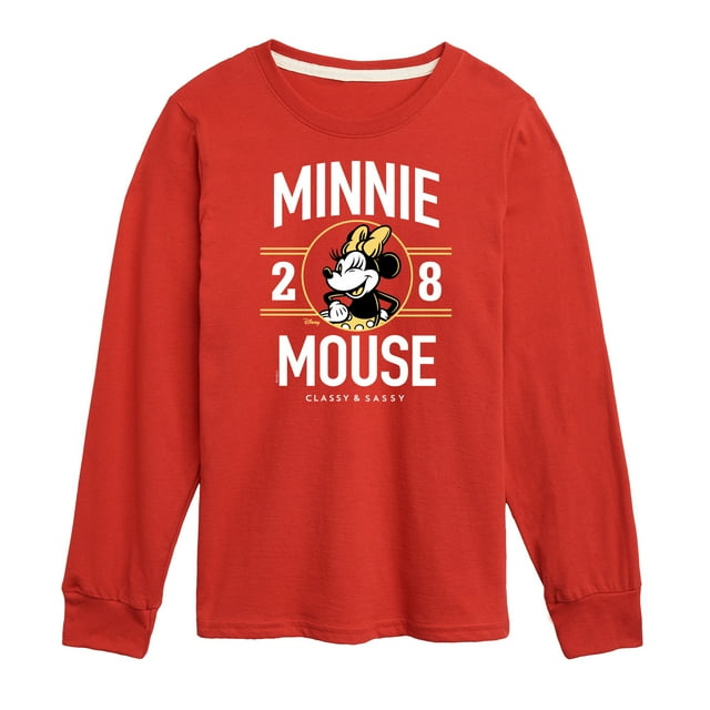 Disney - Minnie Mouse - 1928 Classy & Sassy - Youth Long Sleeve Graphic ...