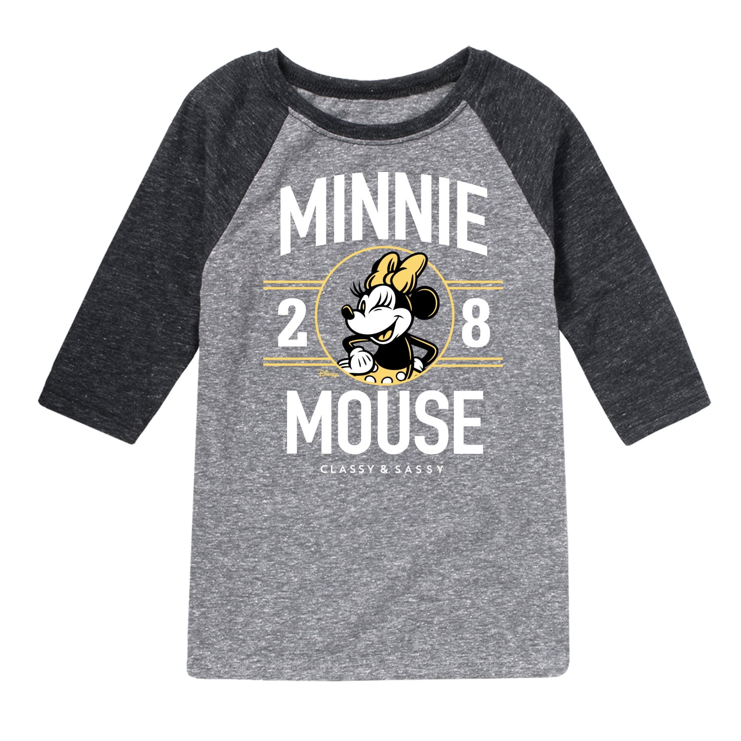 Disney - Minnie Mouse - 1928 Classy & Sassy - Youth Raglan Graphic T ...