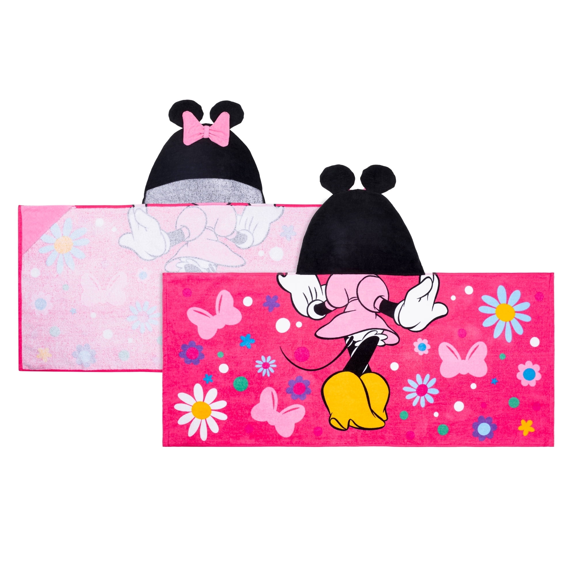 Disney Minnie Mouse 2 Pack Hooded Towels - Walmart.com