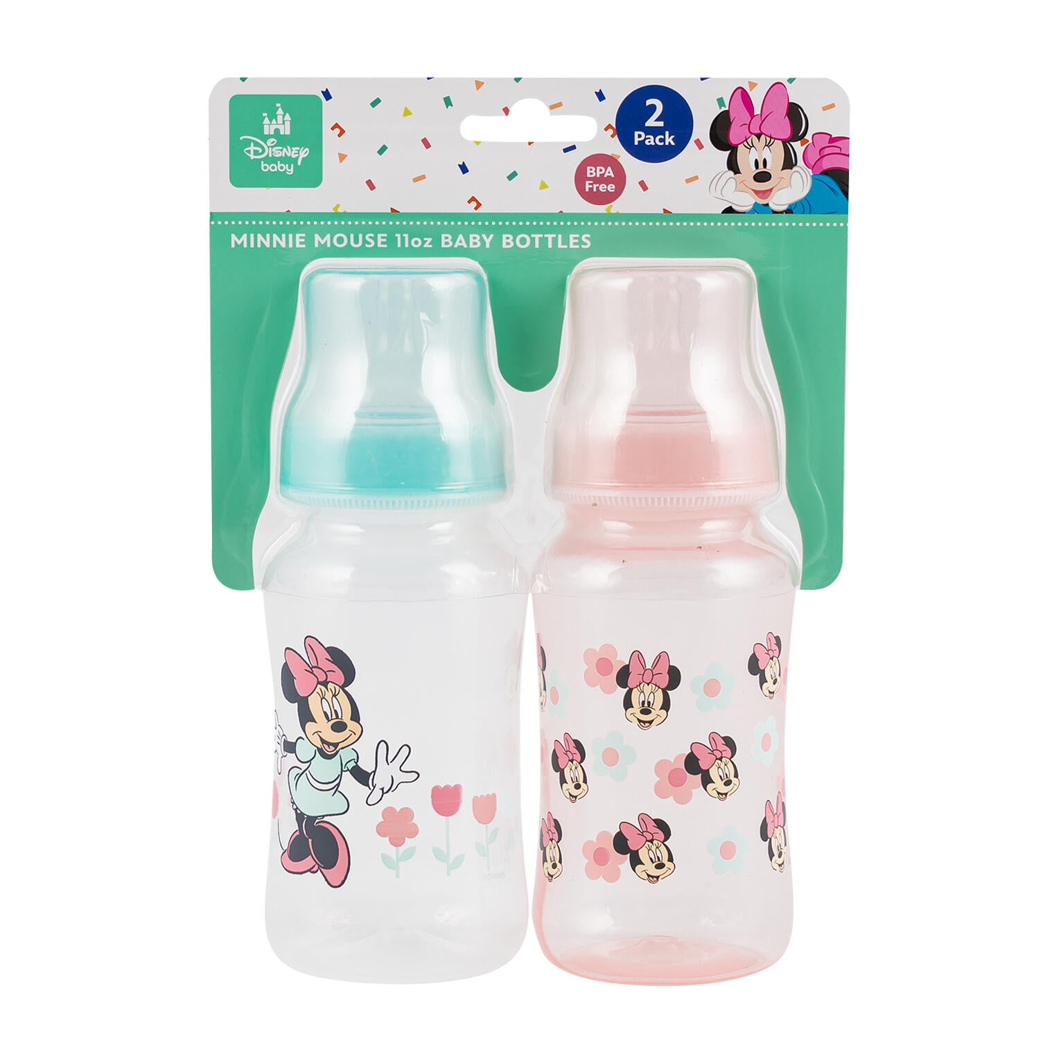 Disney Minnie Mouse 2pk 11oz Baby Bottles- Dance, BPA FREE - Walmart.com