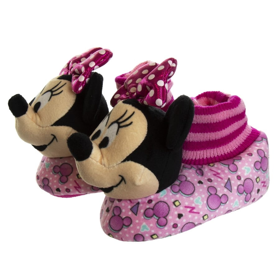 Disney Minnie Mouse 3D Toddler Girls' Dual Sizes Slippers - Pink, 7-8 ...