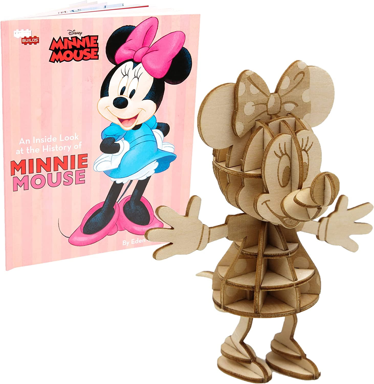 Disney Minnie Mouse 3D Wood Puzzle & Model Figure Kit (36 Pcs) - Build ...