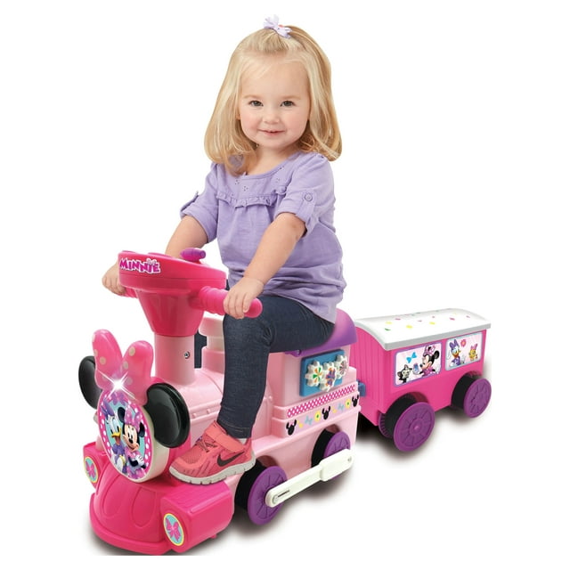 Disney Minnie Mouse 6-Volt Powered Train with Tracks and Caboose ...