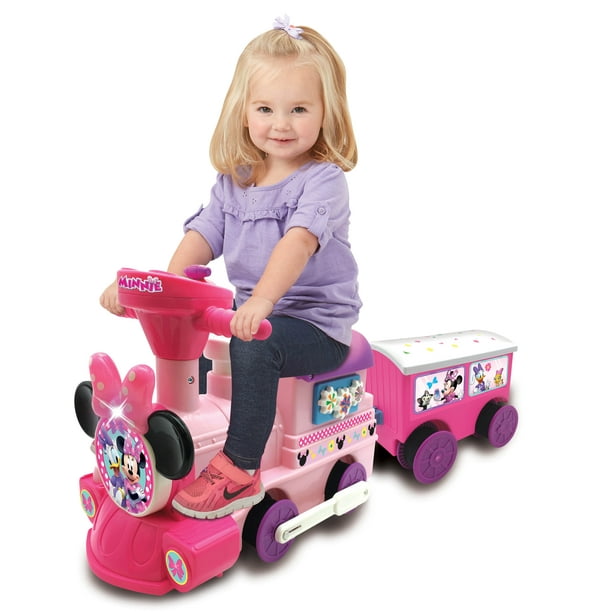 Disney Minnie Mouse 6-Volt Powered Train with Tracks and Caboose ...