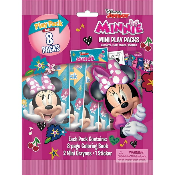 Disney Minnie Mouse 8 Count Mini Play Pack with Small Coloring Book and ...