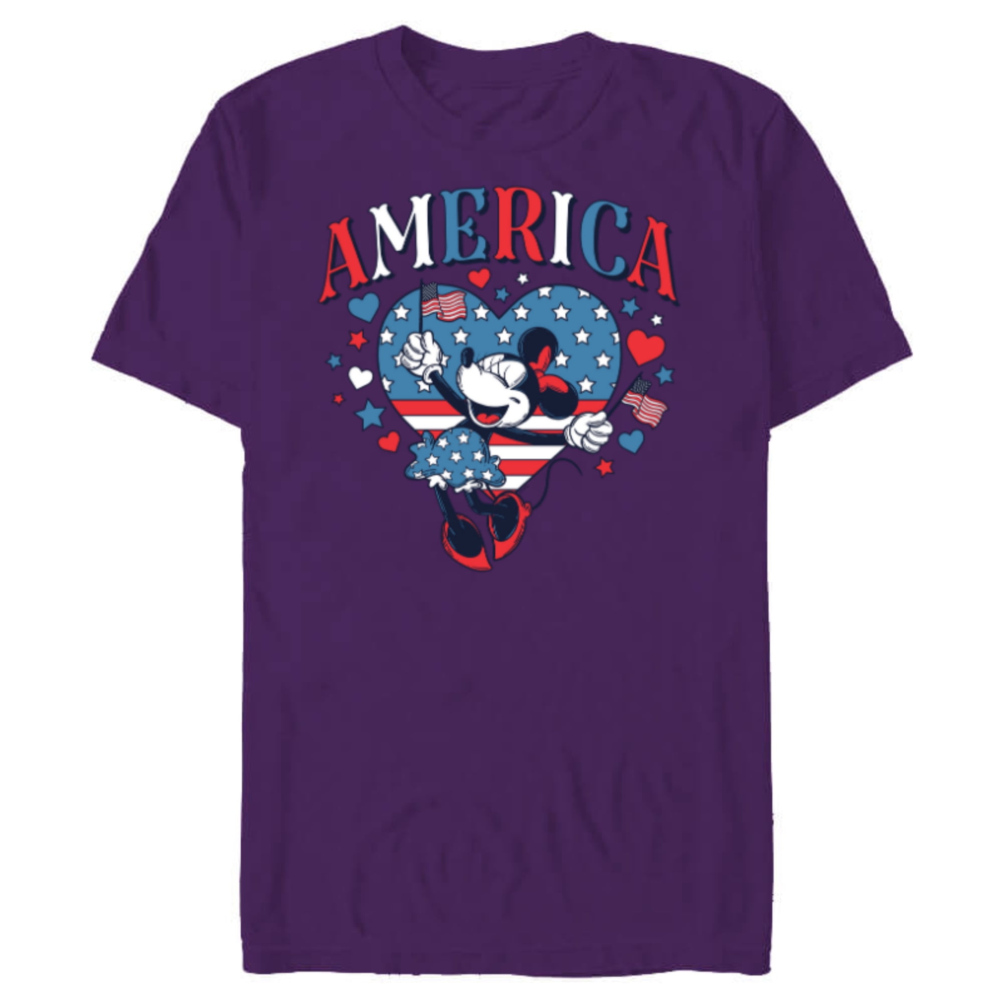 Disney Minnie Mouse America Retro Vintage Hearts 4th of July- Short ...
