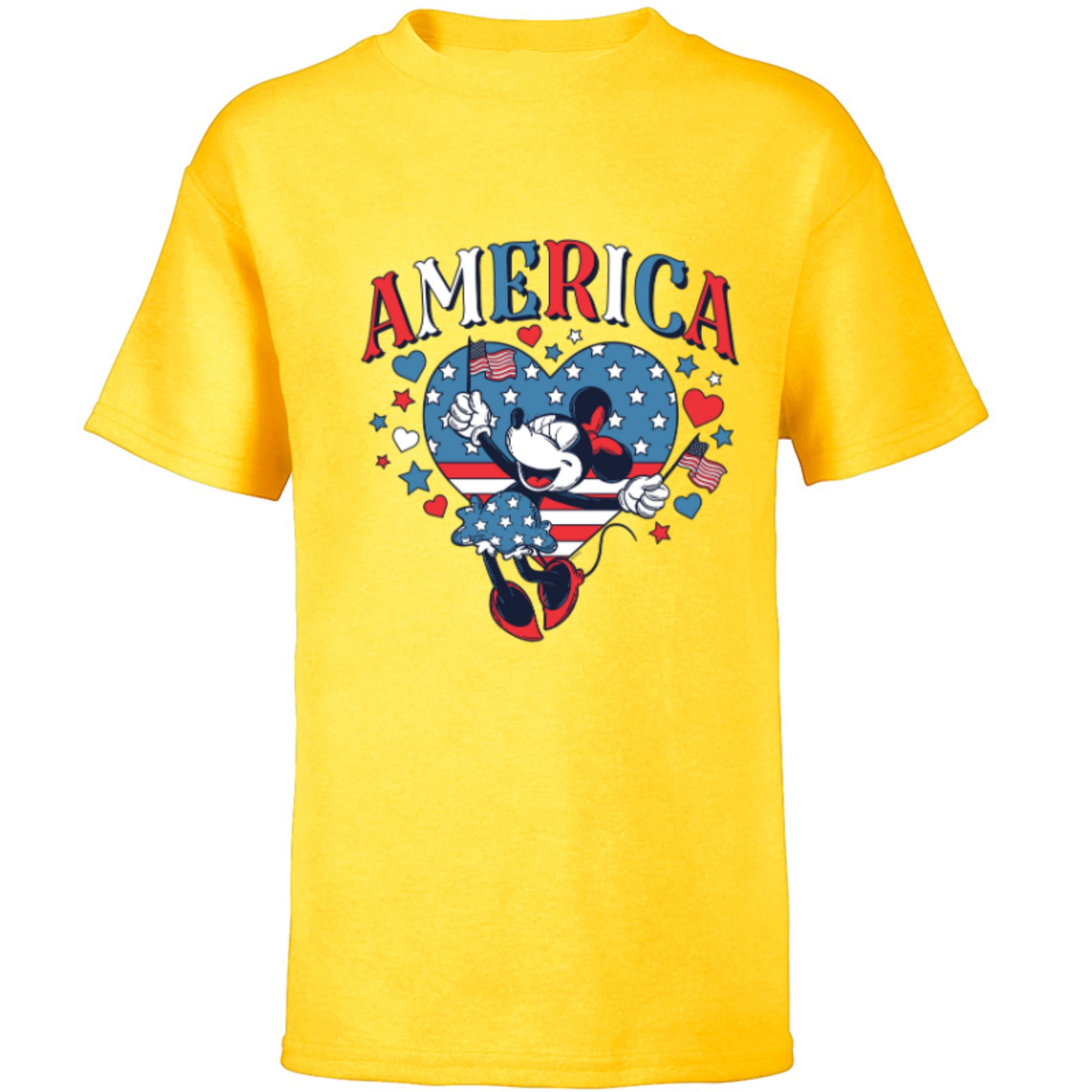 Disney Minnie Mouse America Retro Vintage Hearts 4th of July- Short ...