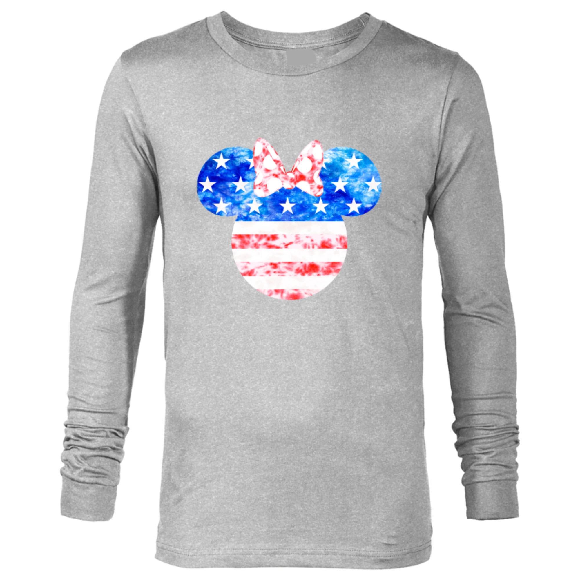 Disney Minnie Mouse American Flag Tie Dye - Long Sleeve T-Shirt for Men ...