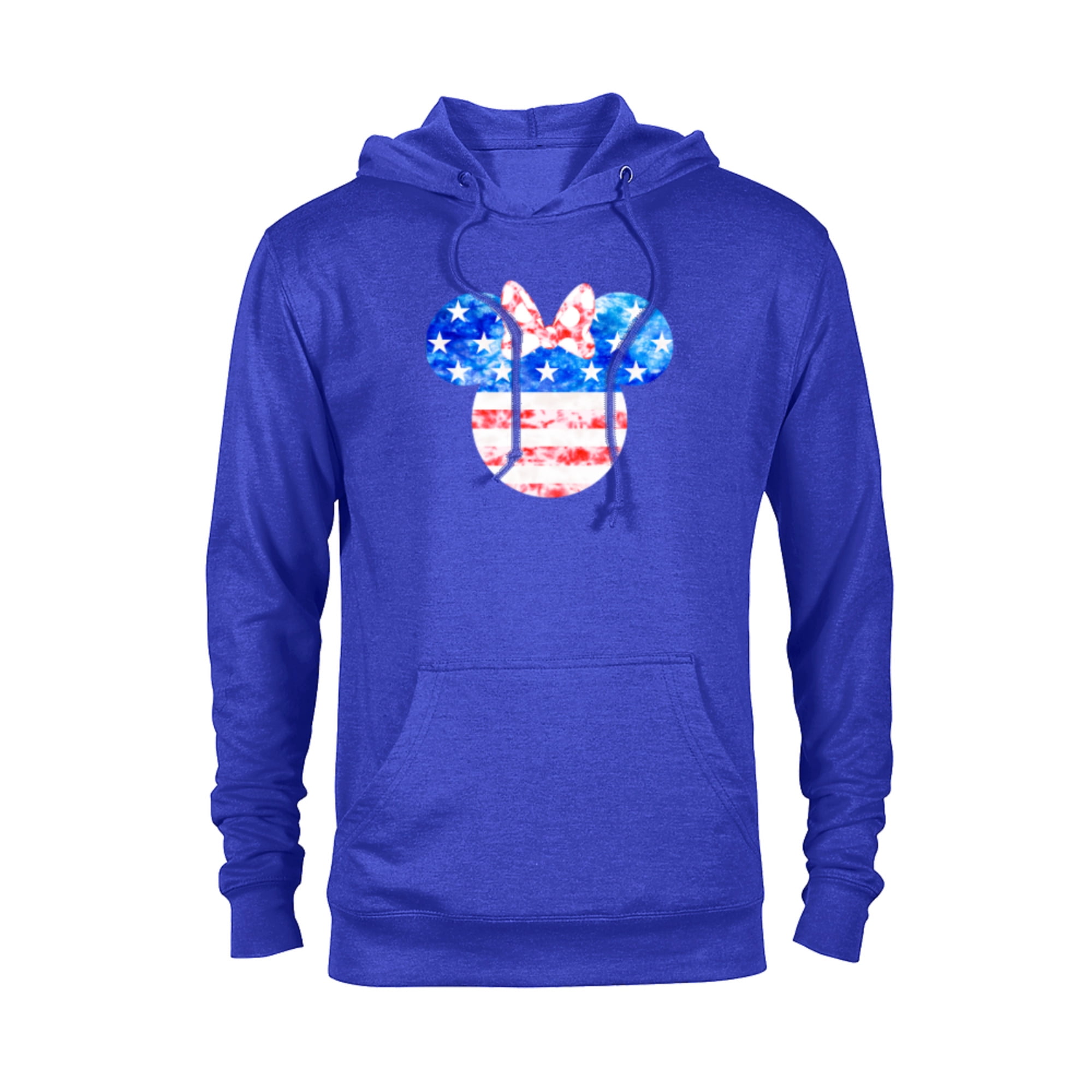 Disney Minnie Mouse American Flag Tie Dye - Pullover Hoodie for Adults ...