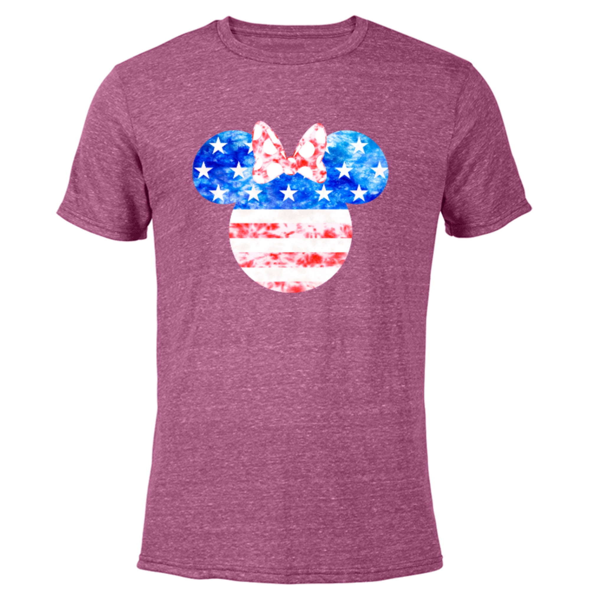 Disney Minnie Mouse American Flag Tie Dye - Short Sleeve Blended T ...