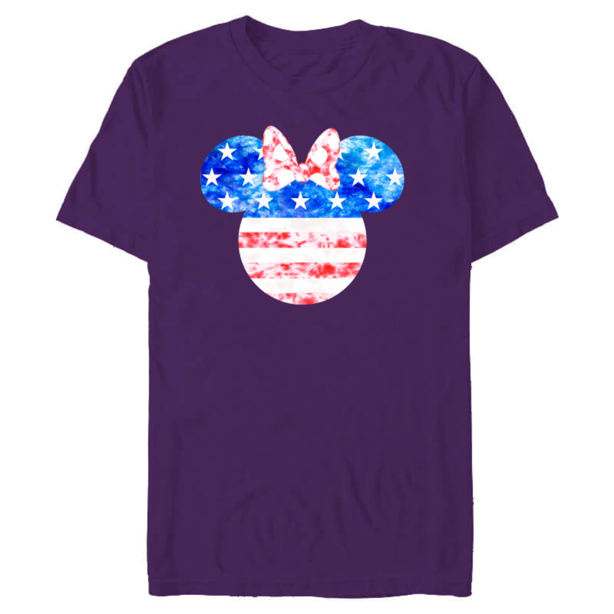 Disney Minnie Mouse American Flag Tie Dye - Short Sleeve Blended T ...