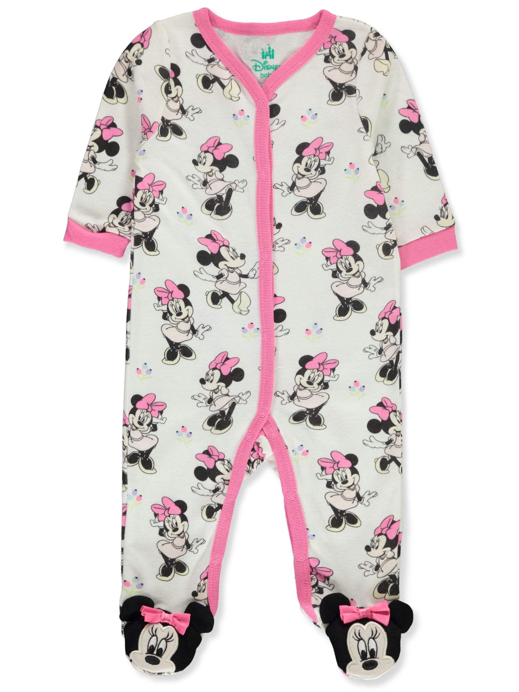Disney Minnie Mouse Baby Girls' Blush Footed Coveralls - fuchsia, 3 - 6 ...