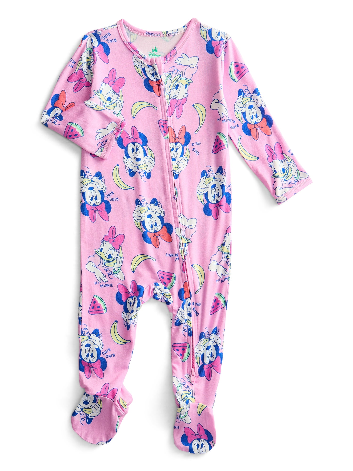 Disney Minnie Mouse Baby Girls' One Piece Footed Sleep N Play, Sizes 0M ...