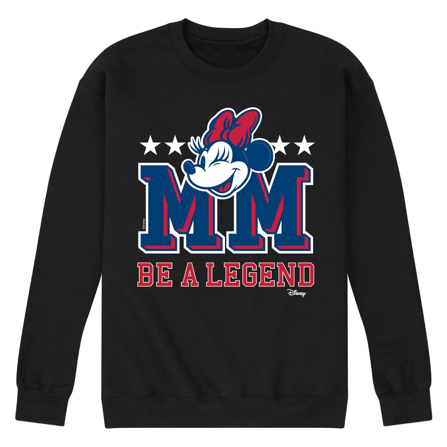 Disney - Minnie Mouse - Be A Legend - Men's Crew Neck Fleece Pullover ...