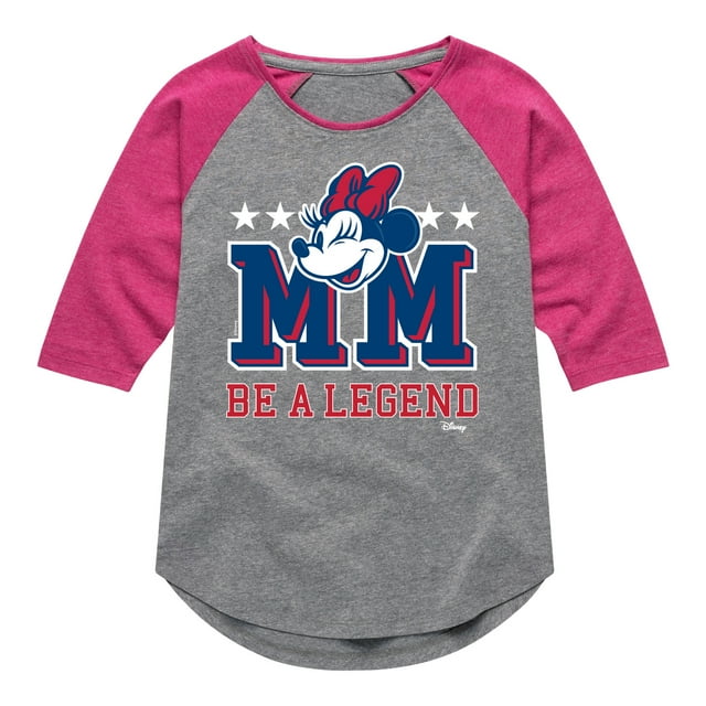 Disney - Minnie Mouse - Be A Legend - Toddler & Youth Girls Raglan ...