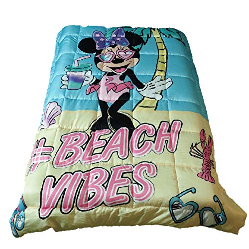 Disney Minnie Mouse Beach Vibes 100 Cotton ComforterBlanket Size ...