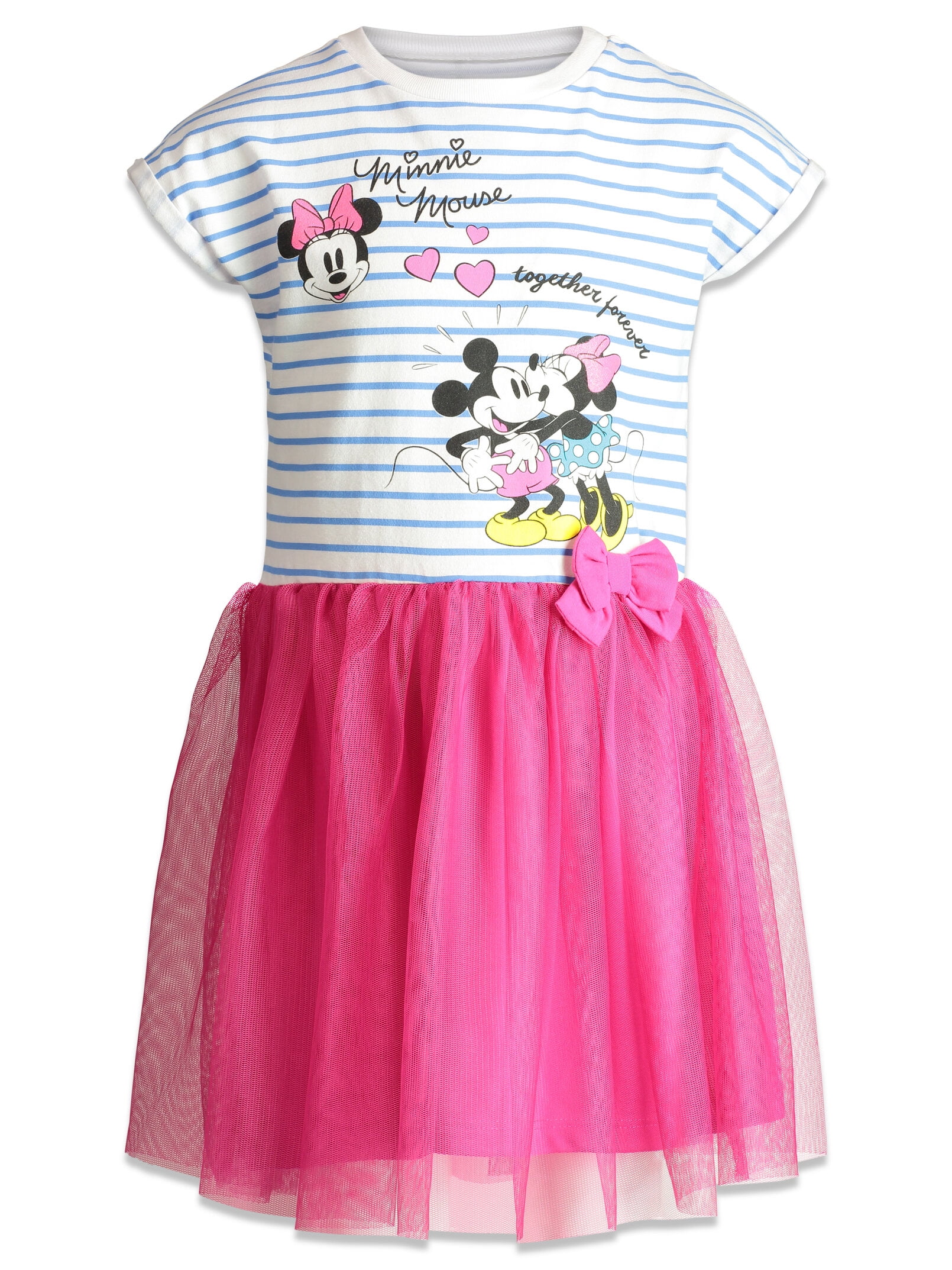 Disney Minnie Mouse Big Girls Tulle Dress Blue / Pink 8 - Walmart.com