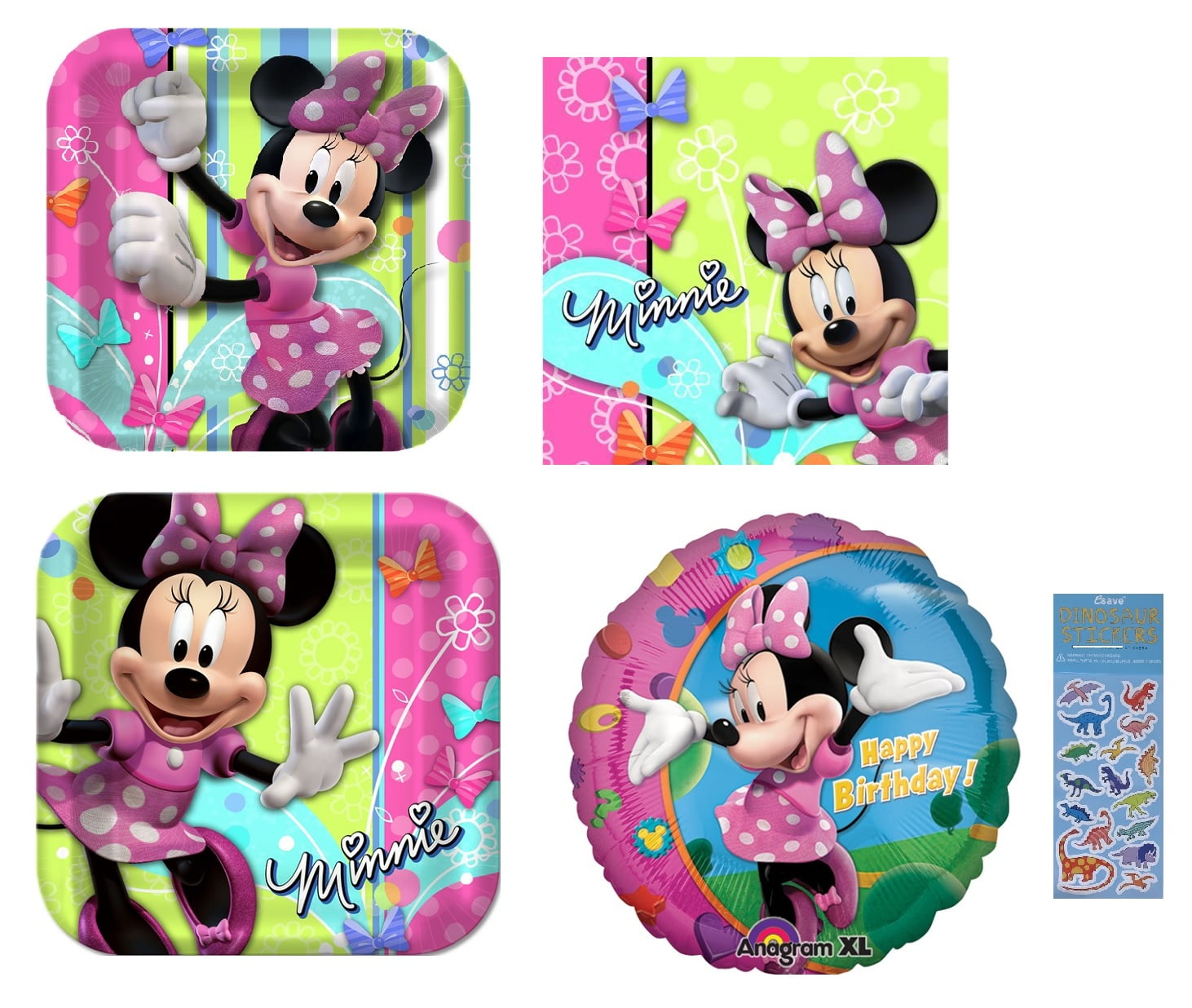 Disney Minnie Mouse Birthday Party Supplies Decoration Bundle includes ...