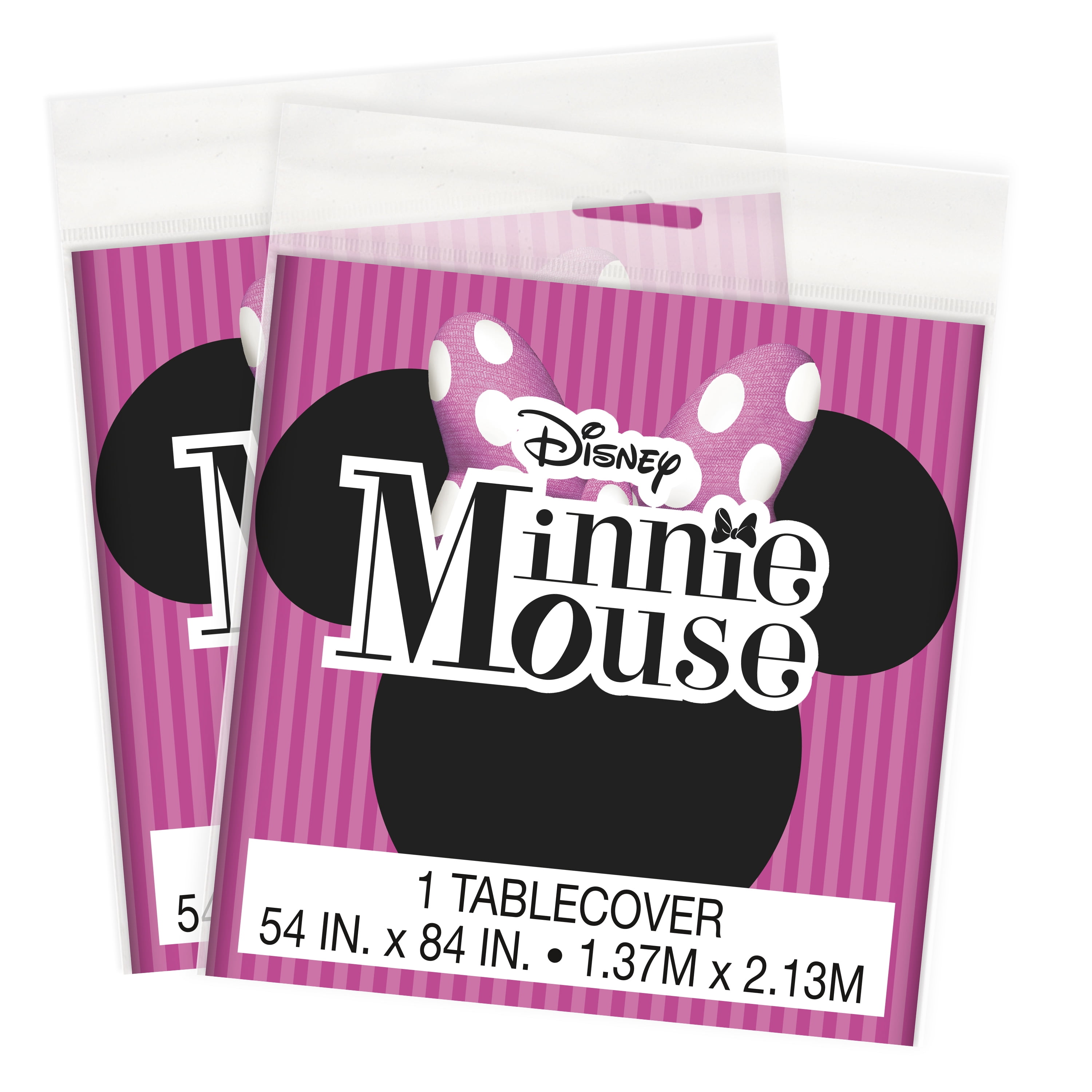 Disney Minnie Mouse Birthday Plastic Party Tablecloths, 84in x 54in ...