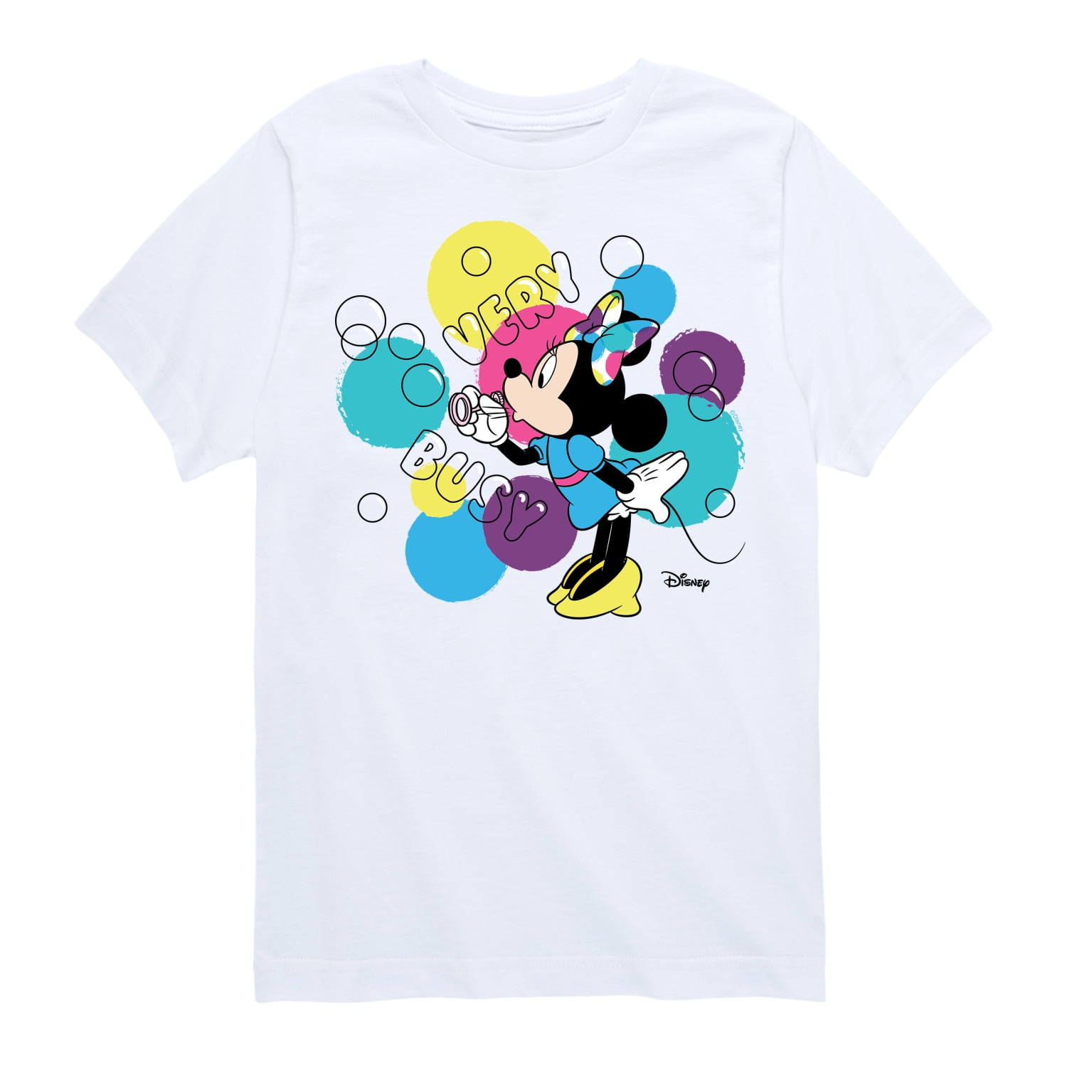 Disney - Minnie Mouse Blowing Bubbles Everywhere - Youth Short Sleeve ...