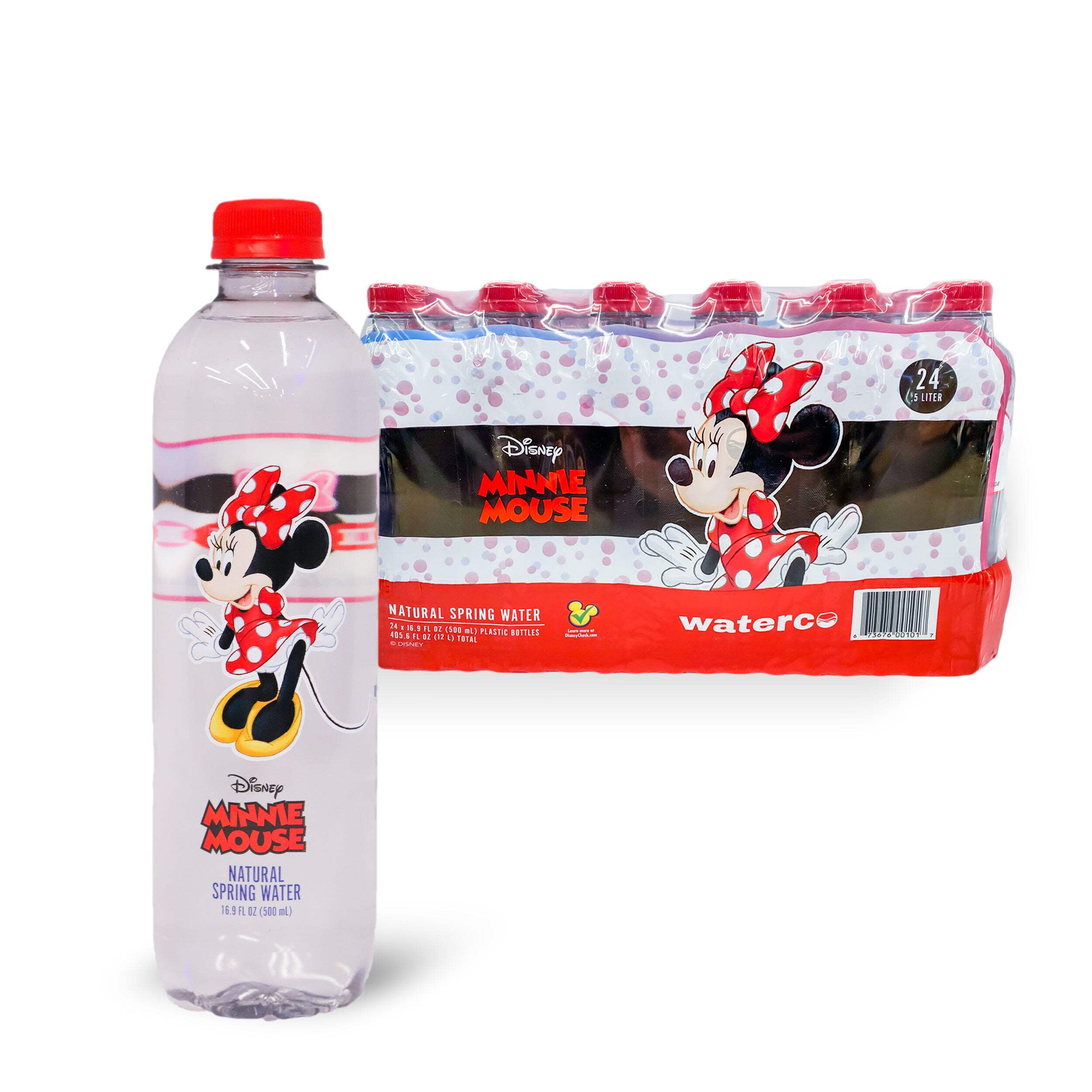 Disney Water Disney Minnie Mouse Water Bottle, Bottled Water, 24 x 16.9 ...