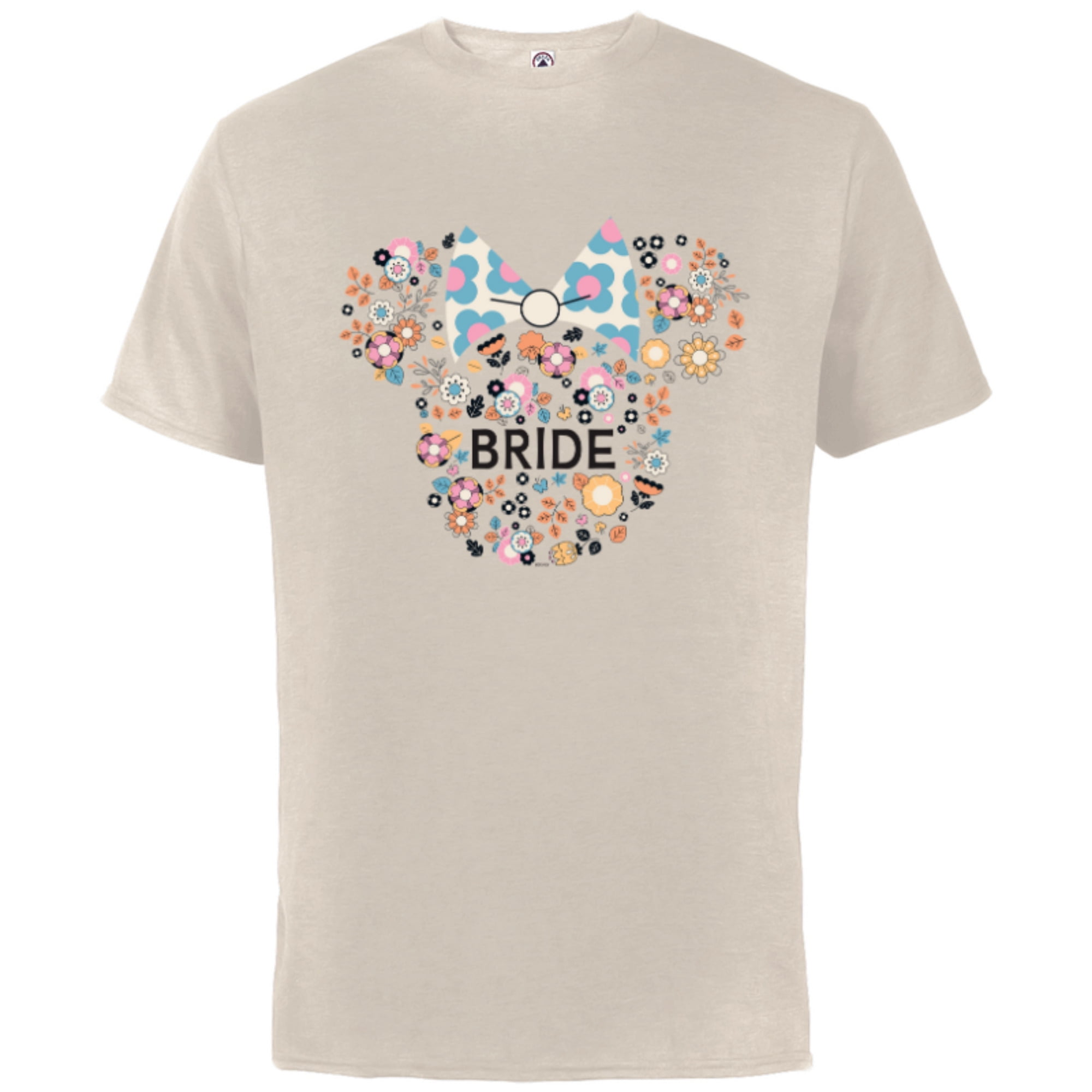 Disney Minnie Mouse Bride Icon Flowers Honeymoon Wedding- Short Sleeve ...