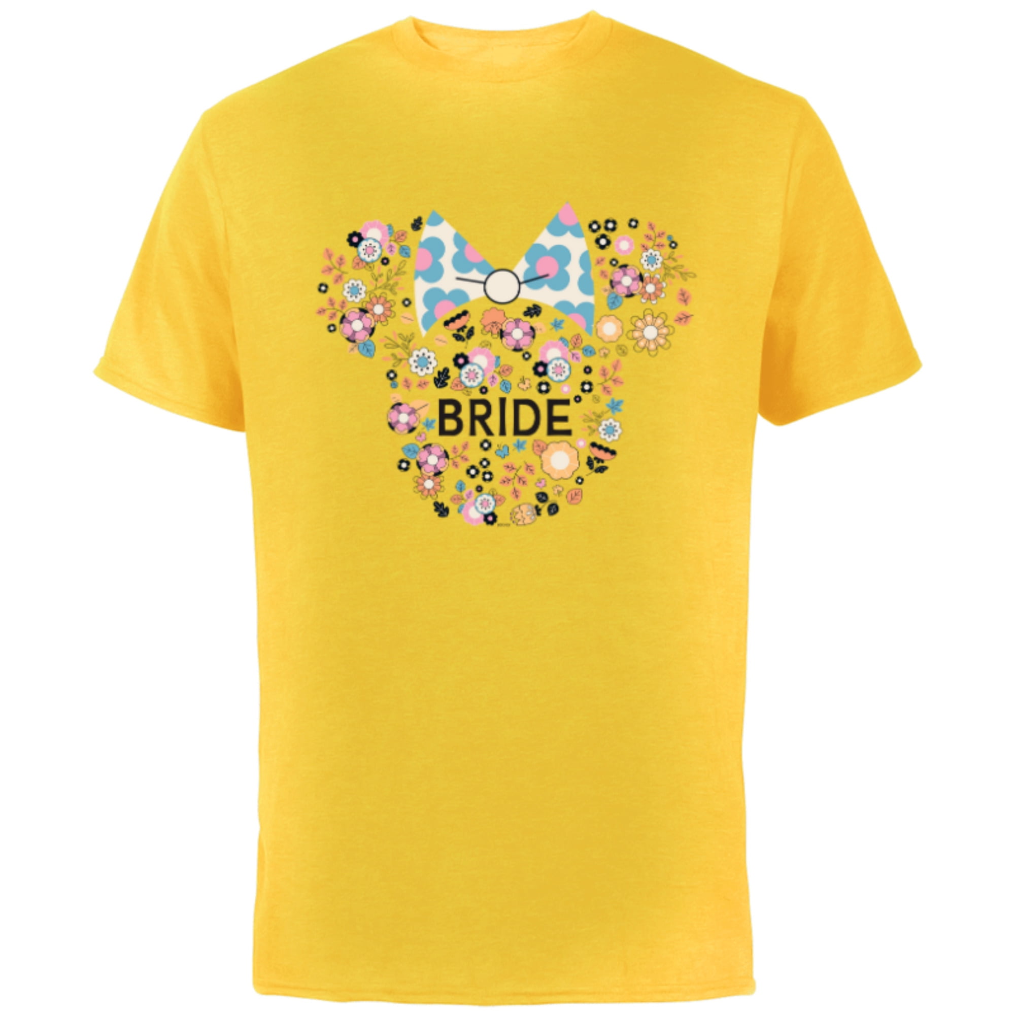 Disney Minnie Mouse Bride Icon Flowers Honeymoon Wedding- Short Sleeve ...