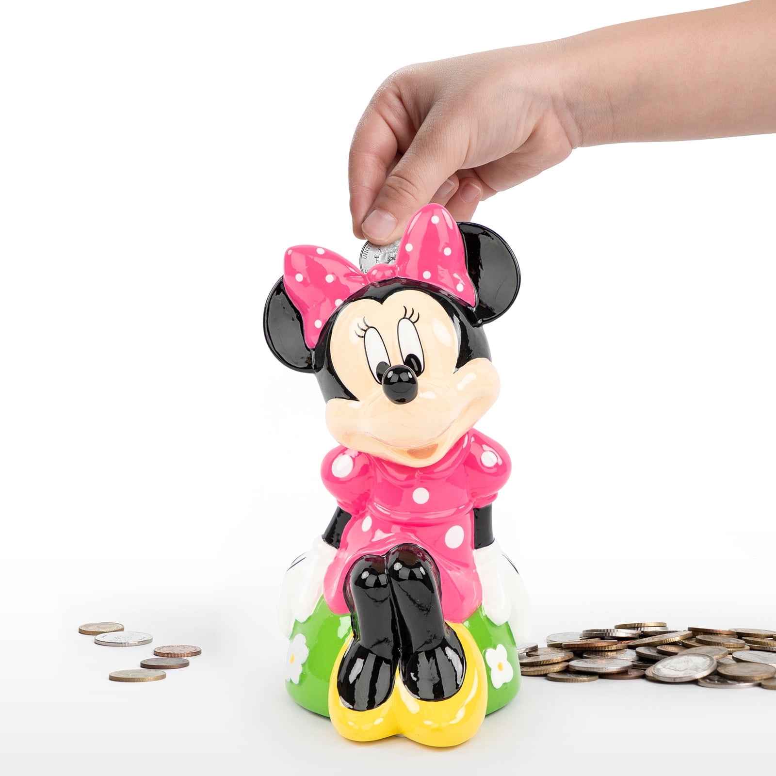 Disney Minnie Mouse Ceramic Coin Bank - Walmart.com