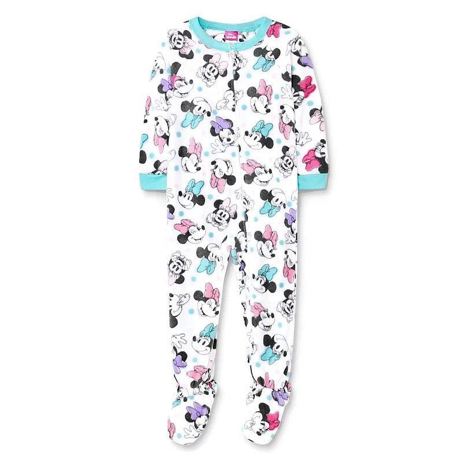 Disney Minnie Mouse Character Print Fleece Toddler Girl's Pajama ...