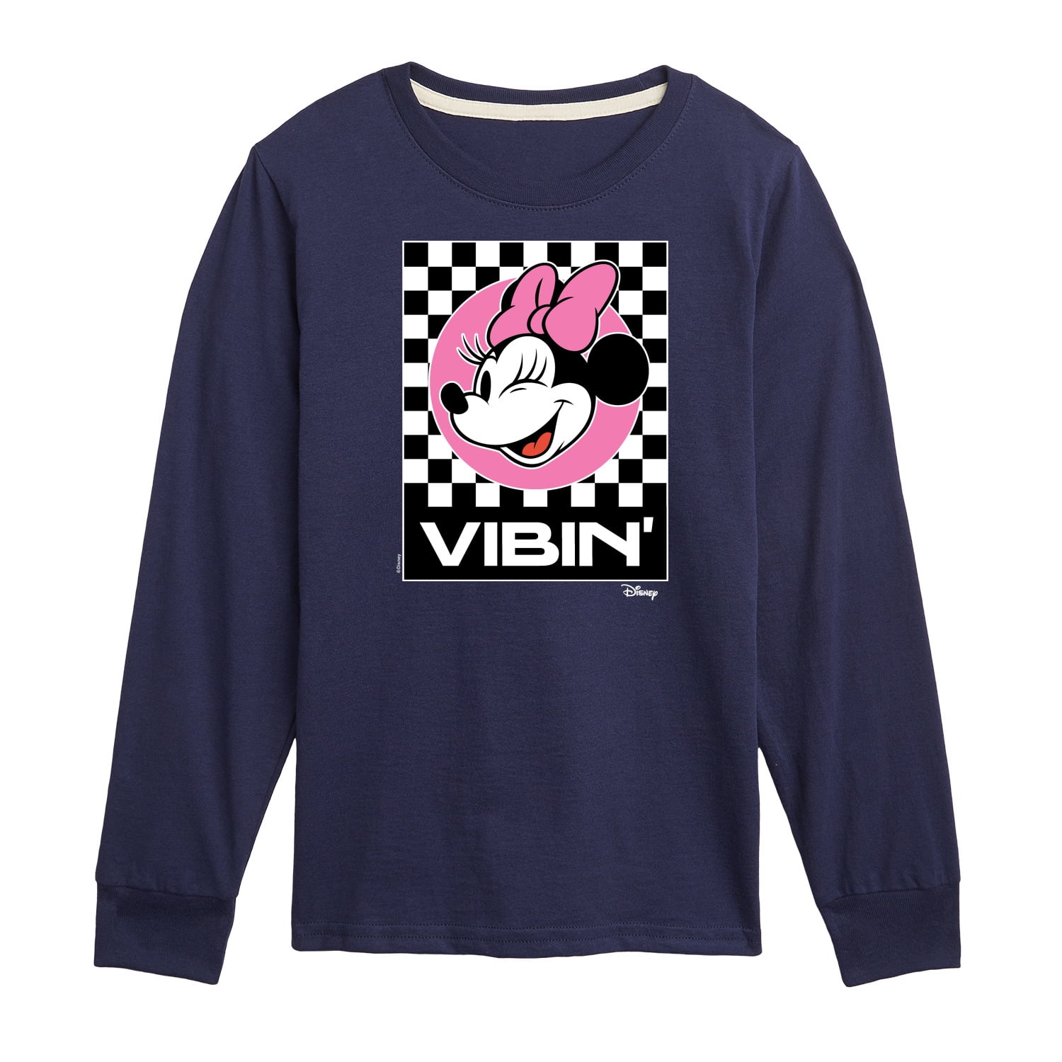 Disney - Minnie Mouse - Checkered Board Vibin' - Youth Long Sleeve ...