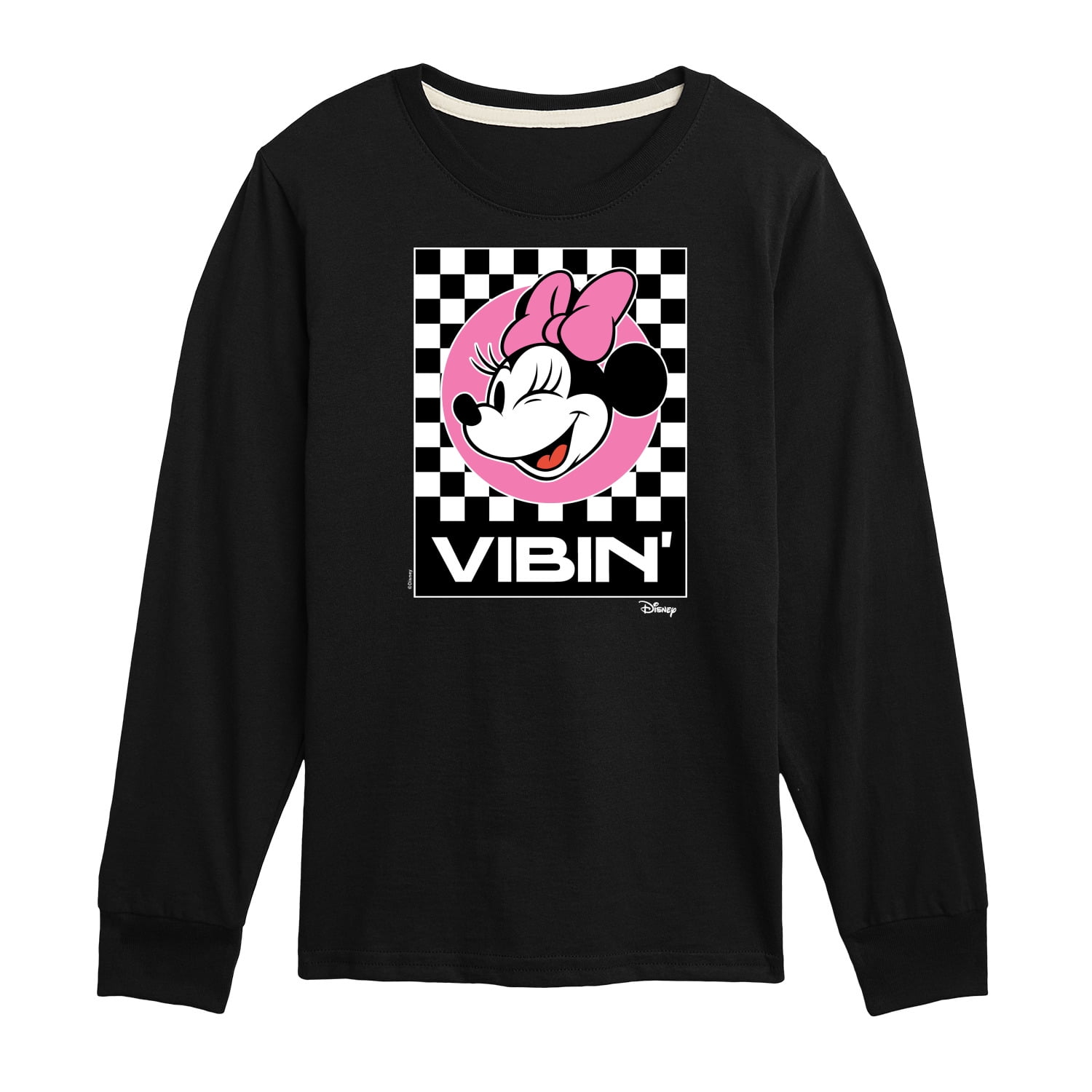 Disney - Minnie Mouse - Checkered Board Vibin' - Youth Long Sleeve ...