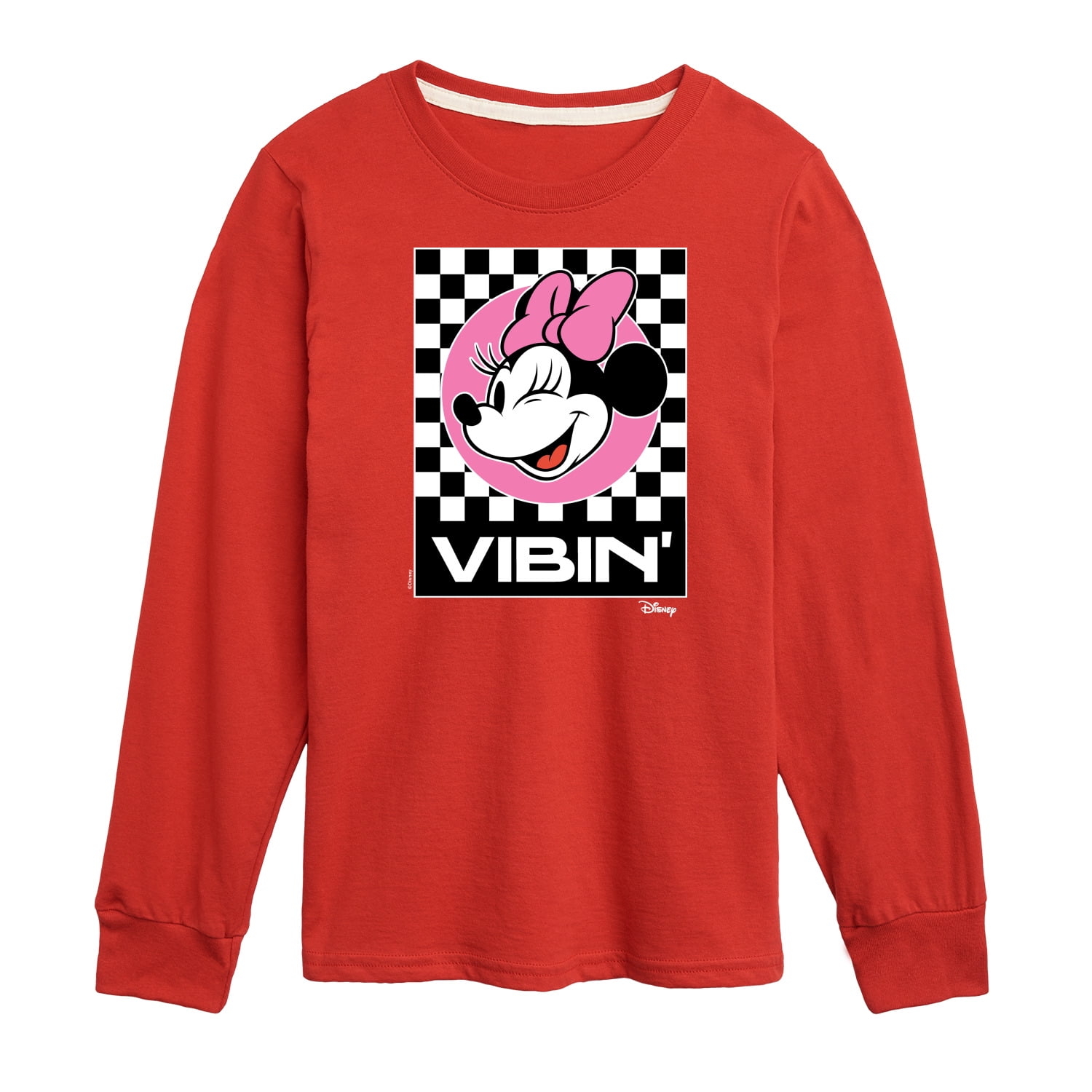 Disney - Minnie Mouse - Checkered Board Vibin' - Youth Long Sleeve ...