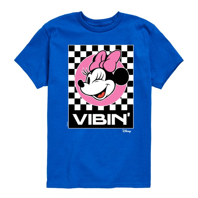Disney - Minnie Mouse - Checkered Board Vibin' - Youth Short Sleeve ...
