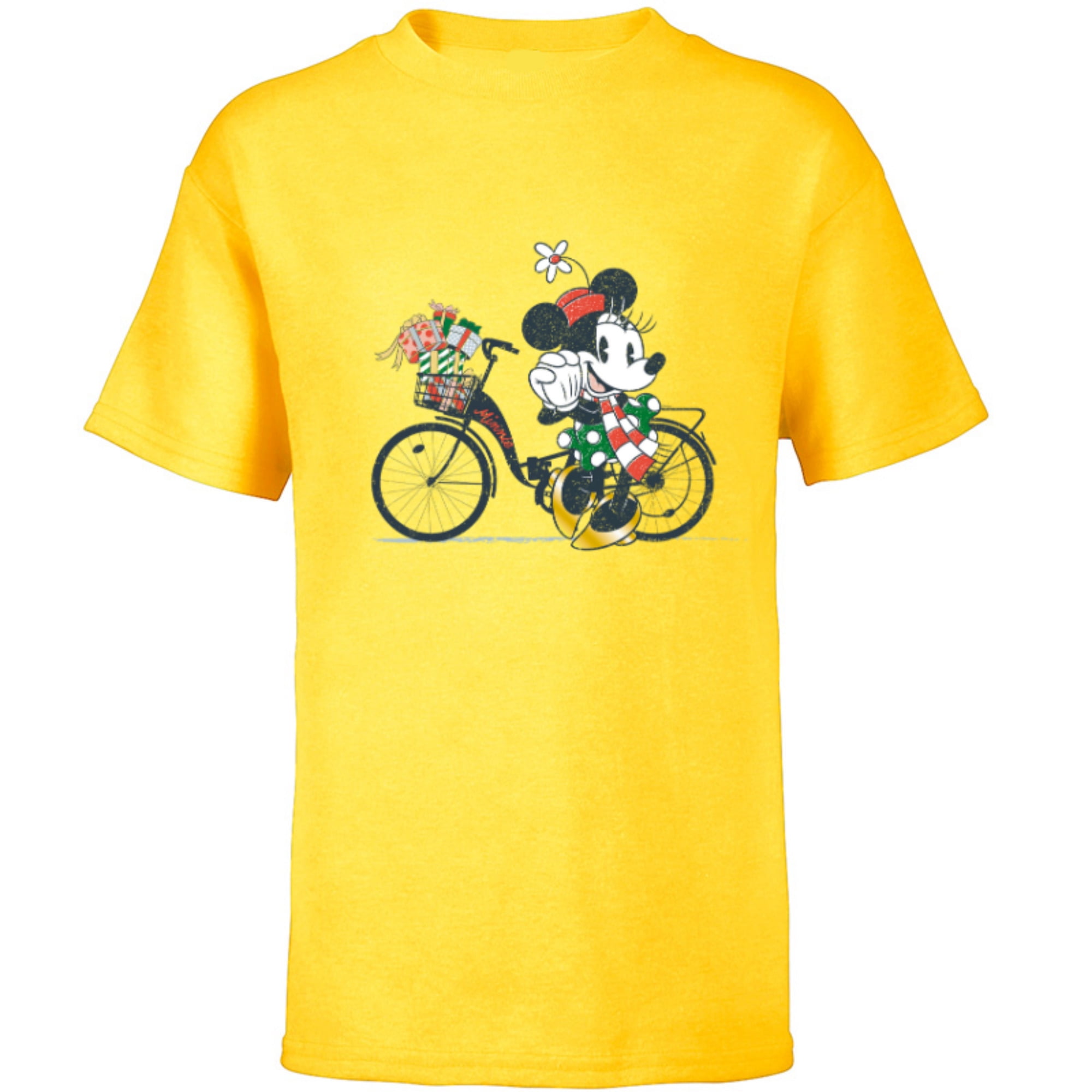Disney Minnie Mouse Christmas Gift Bicycle Retro Distressed - Short ...