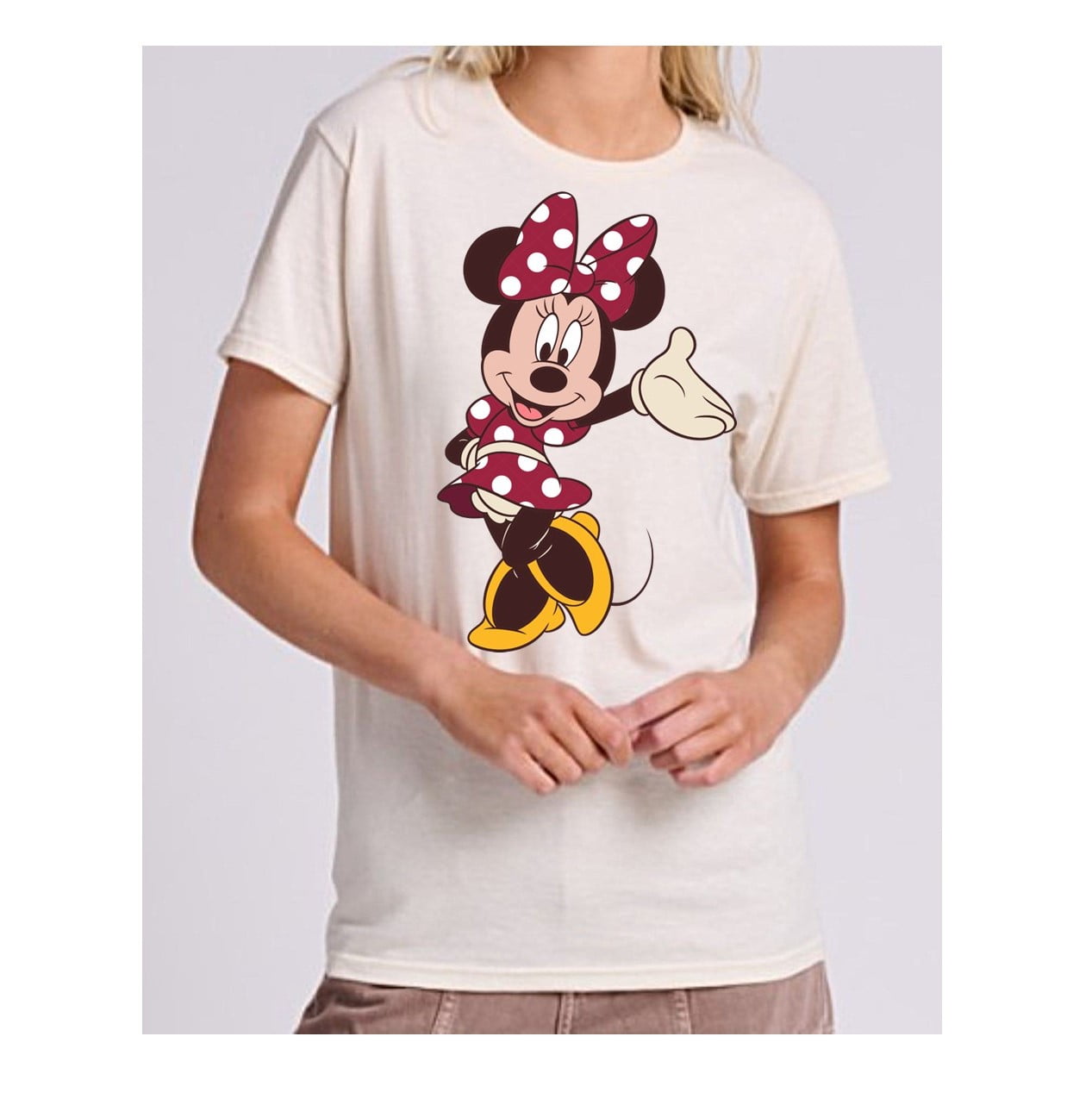Disney Minnie Mouse Classic Ladies Off-White Tee 2X-Large - Walmart.com