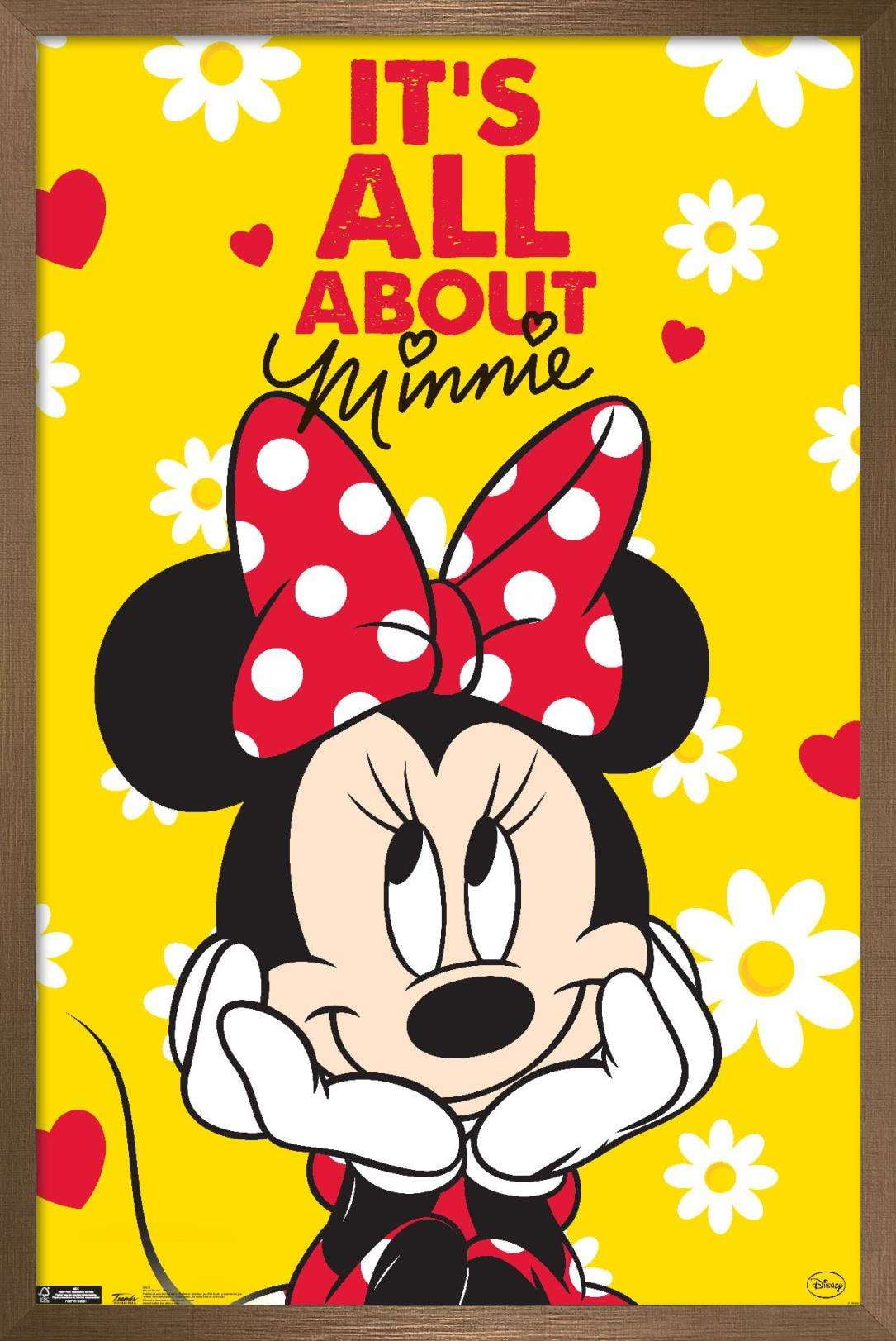 Disney Minnie Mouse - Classic Wall Poster, 22.375" x 34", Framed ...