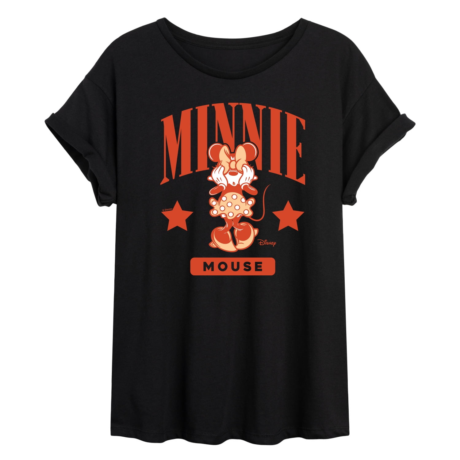 Disney - Minnie Mouse Collegiate - Juniors Ideal Flowy Muscle T-Shirt ...