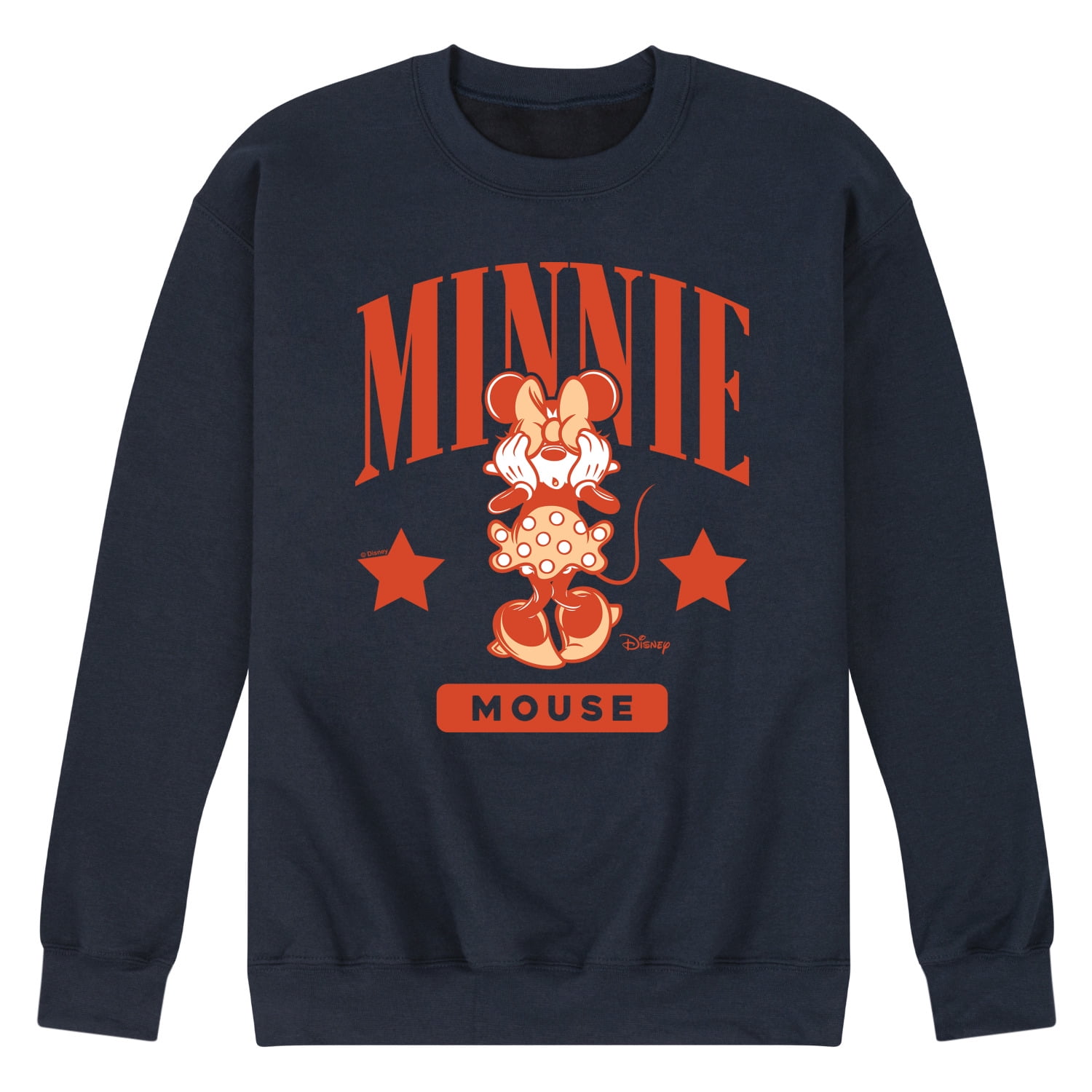 Disney - Minnie Mouse Collegiate - Men's Crew Neck Fleece Pullover ...
