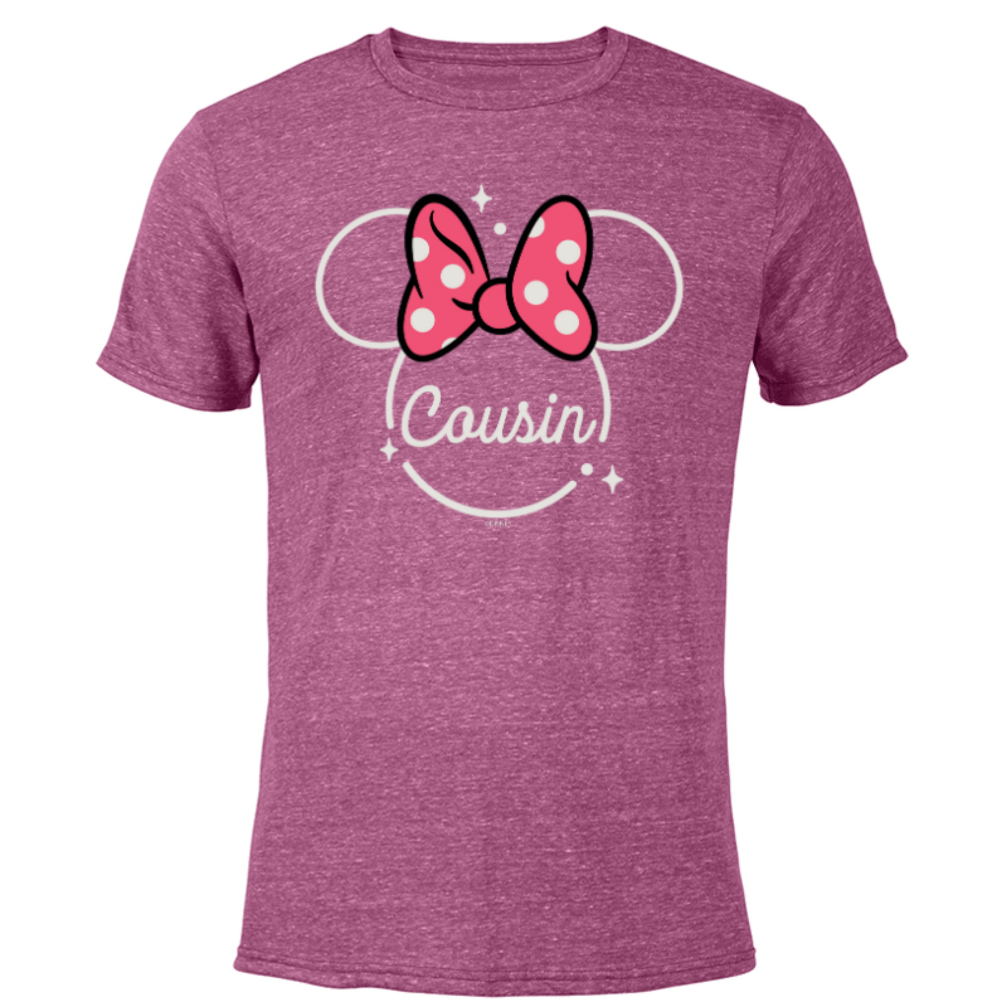 Disney Minnie Mouse Cousin Head Icon Magic Family Trip- Short Sleeve ...