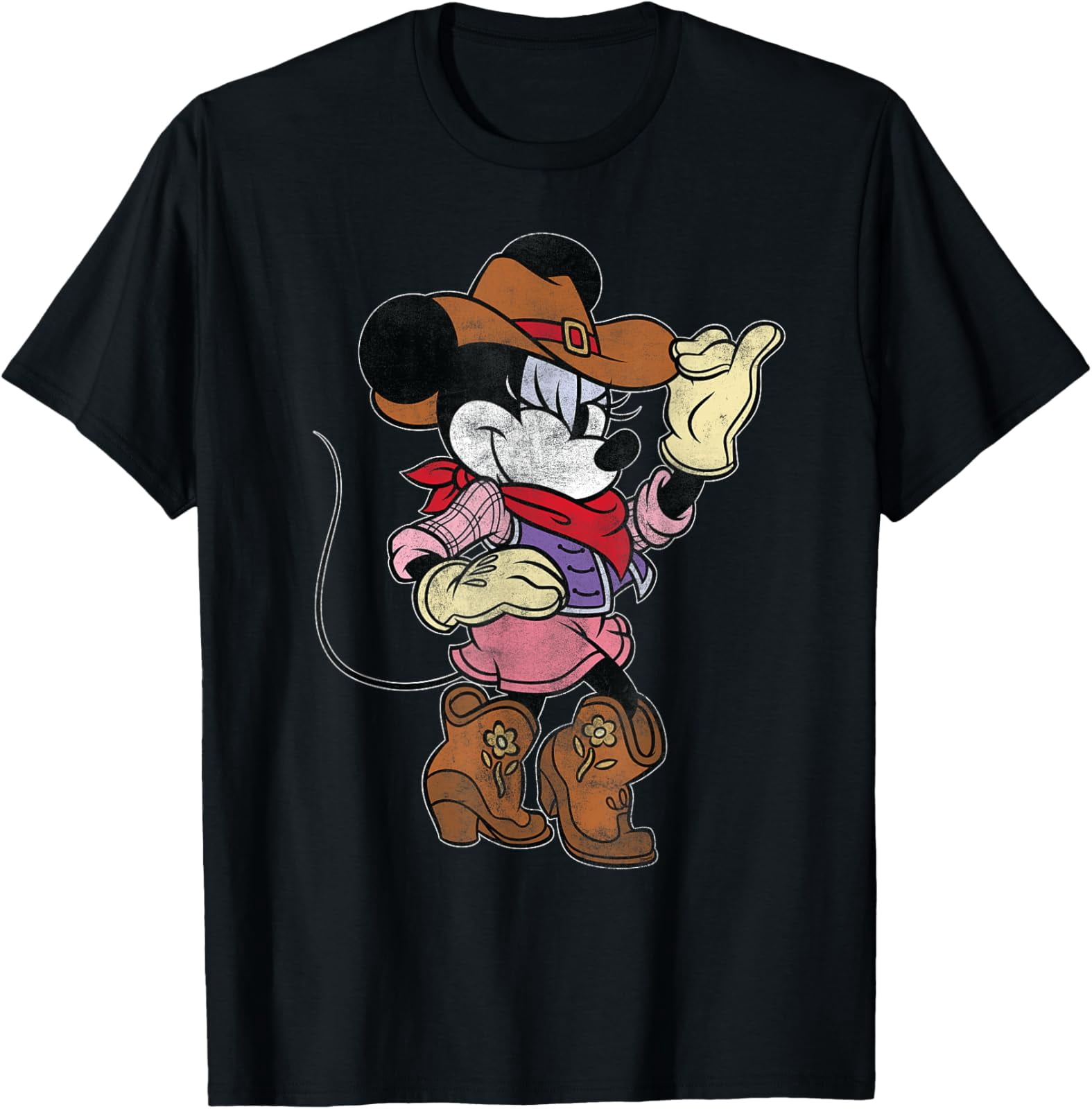 Disney Minnie Mouse CowCostume Western Vintage Look T-Shirt - Walmart.com