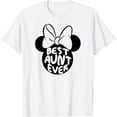 Disney Minnie Mouse Cute Best Aunt Ever Big Chest Text T-Shirt ...