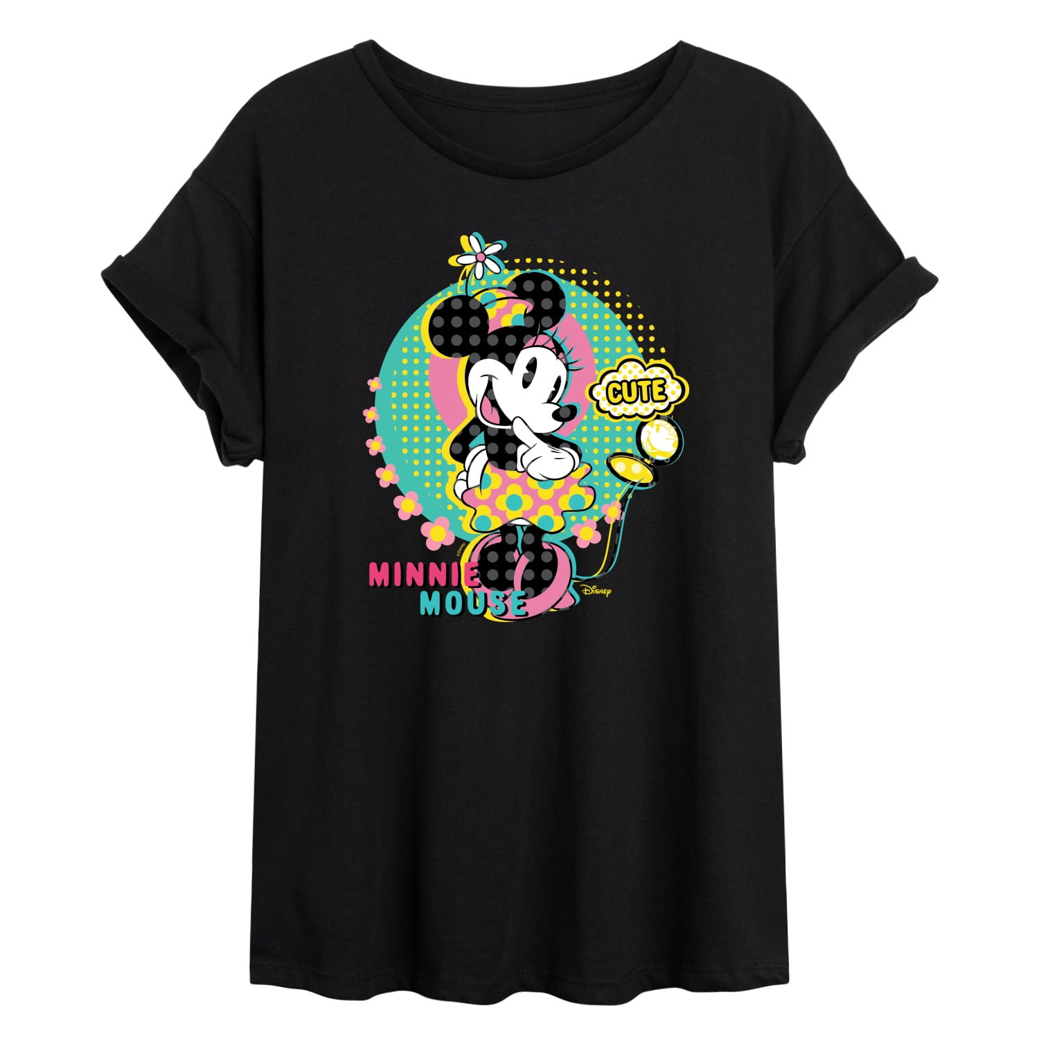 Disney - Minnie Mouse Cute - Juniors Ideal Flowy Muscle T-Shirt ...