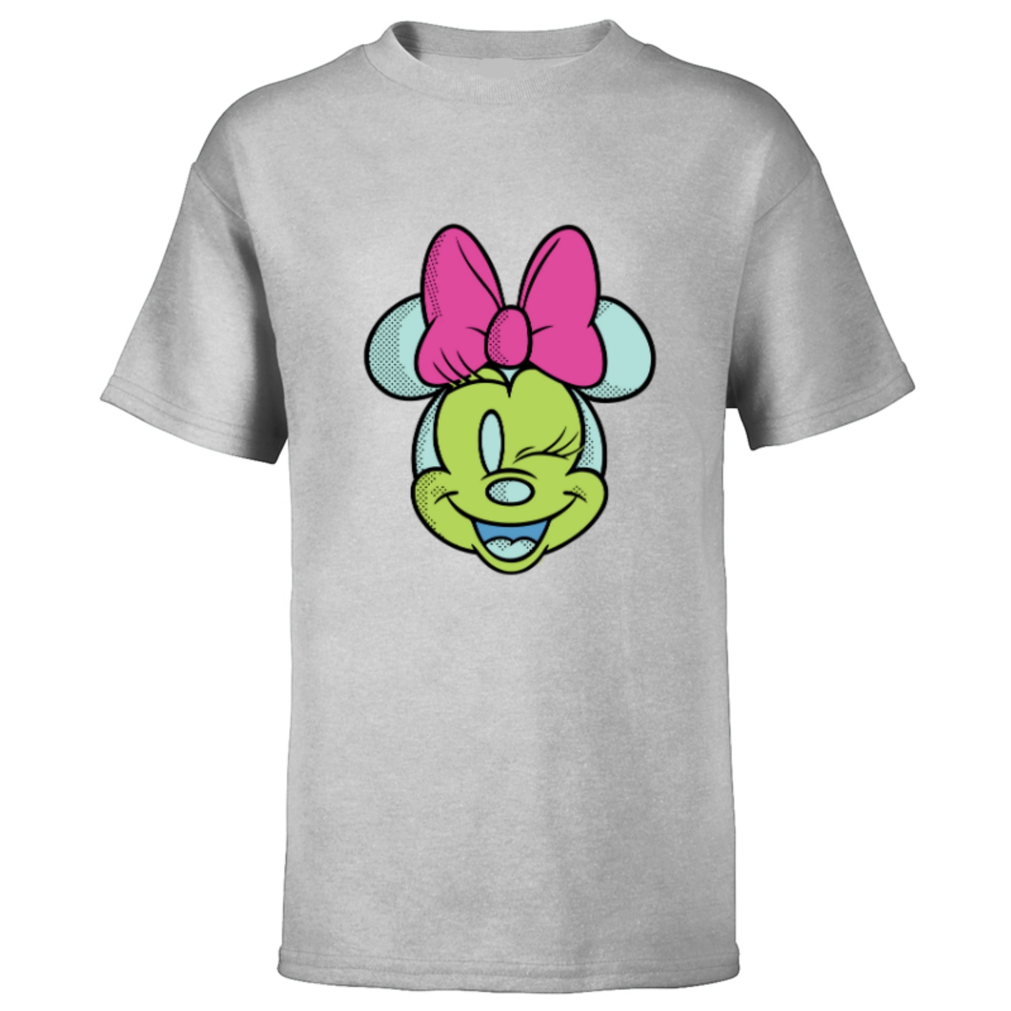 Disney Minnie Mouse Cute Winking Face Retro Pop Art - Short Sleeve T ...