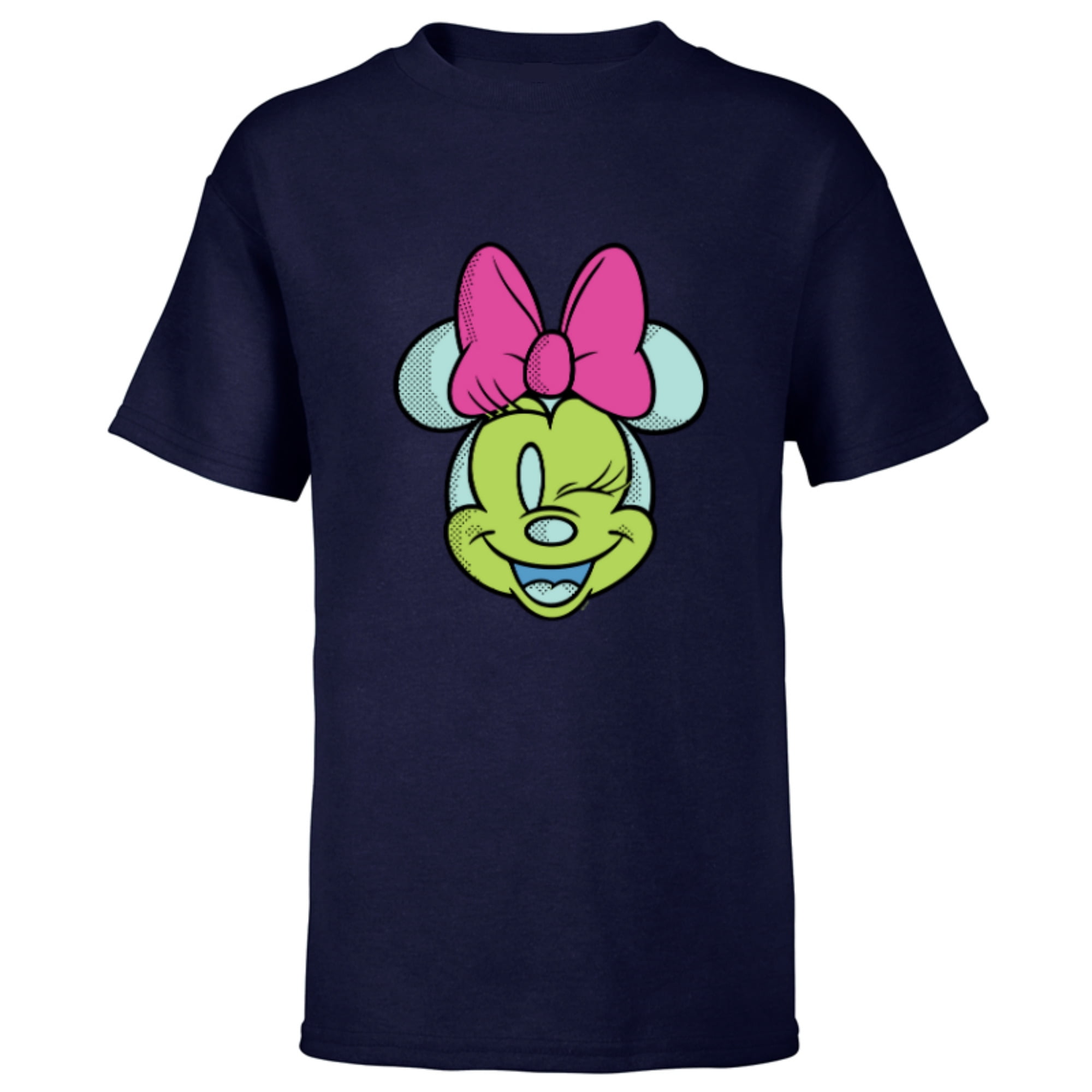 Disney Minnie Mouse Cute Winking Face Retro Pop Art - Short Sleeve T ...