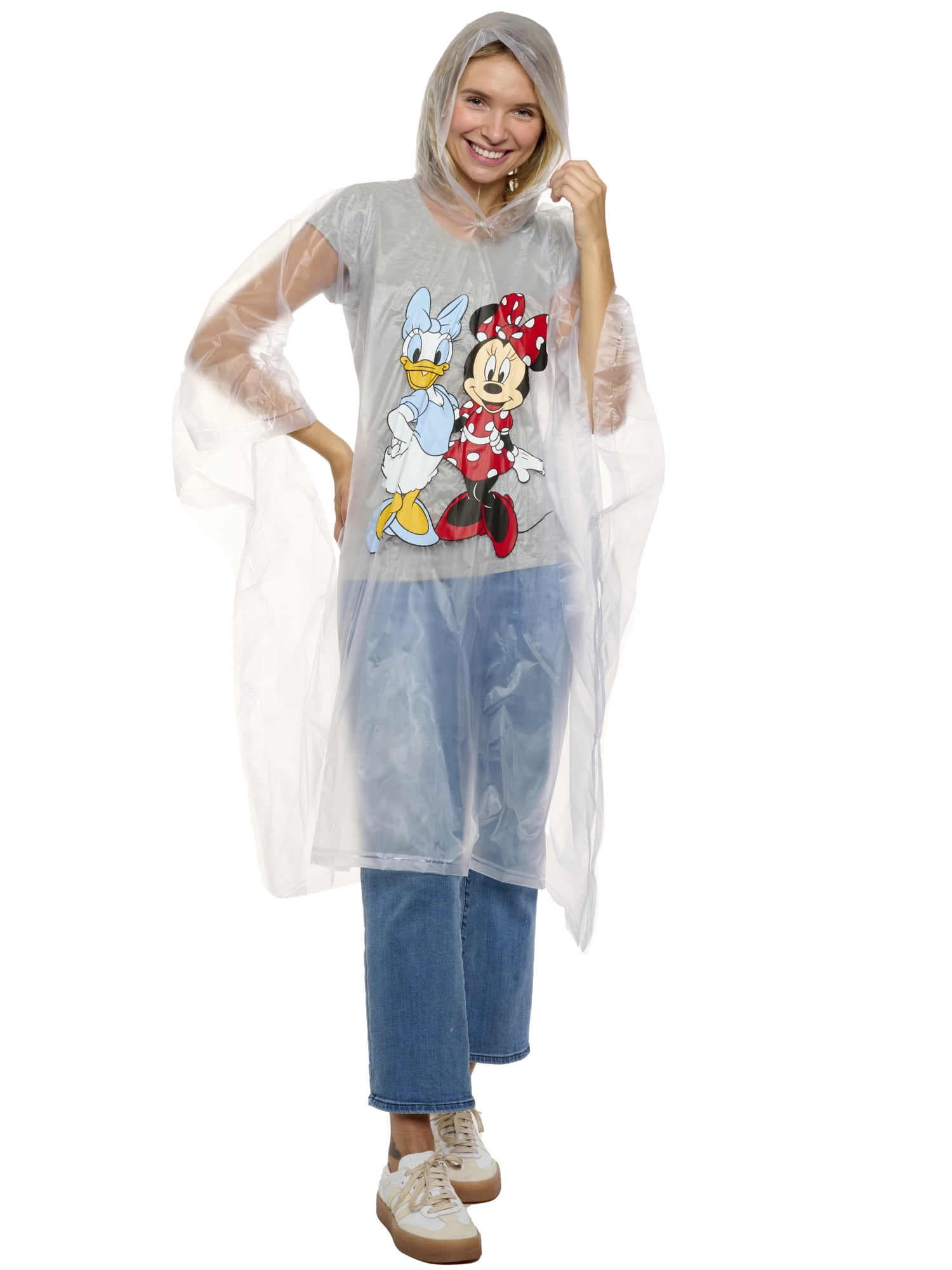 Womens Adult Disney Minnie Mouse & Daisy Duck Rain Poncho Water ...