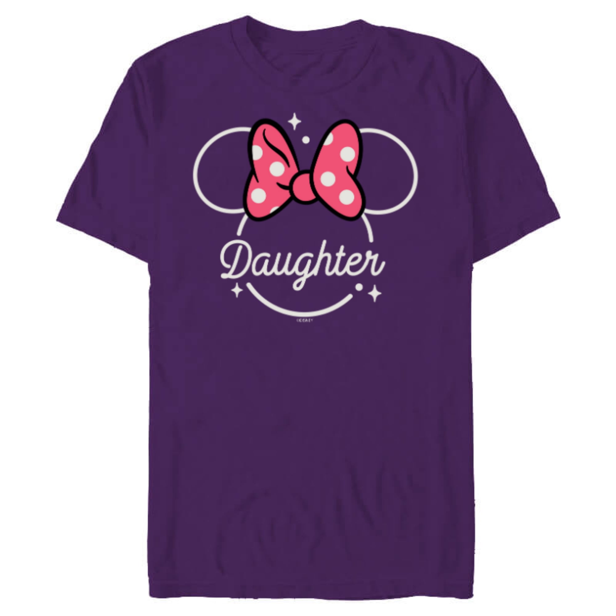 Disney Minnie Mouse Daughter Head Icon Magic Family Trip- Short Sleeve ...