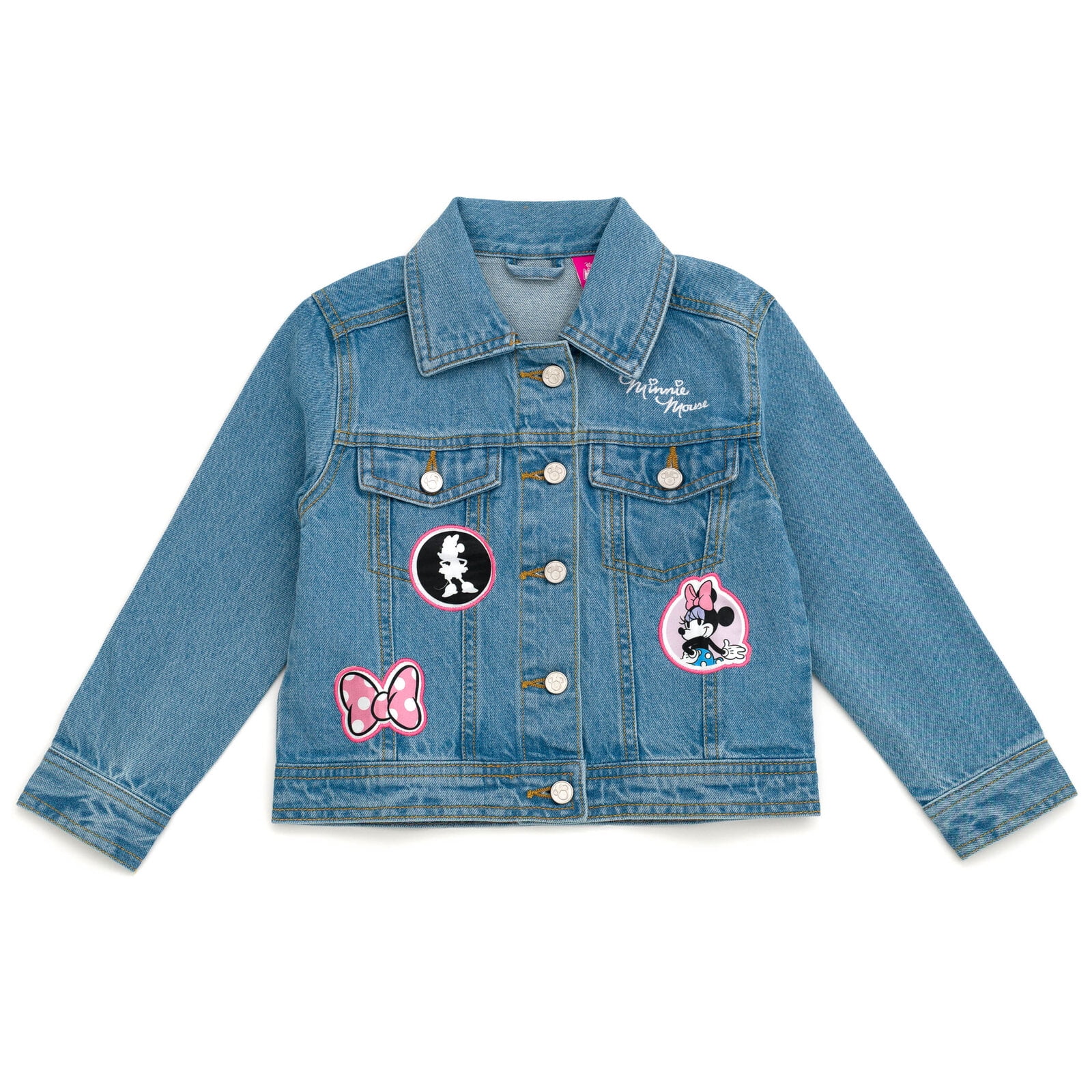 Disney Minnie Mouse Denim Jacket Toddler to Big Kid - Walmart.com